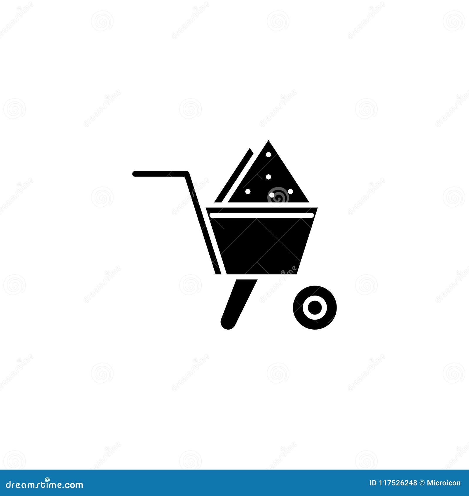 Load Trolley Black Icon Concept. Load Trolley Flat Vector Symbol, Sign ...