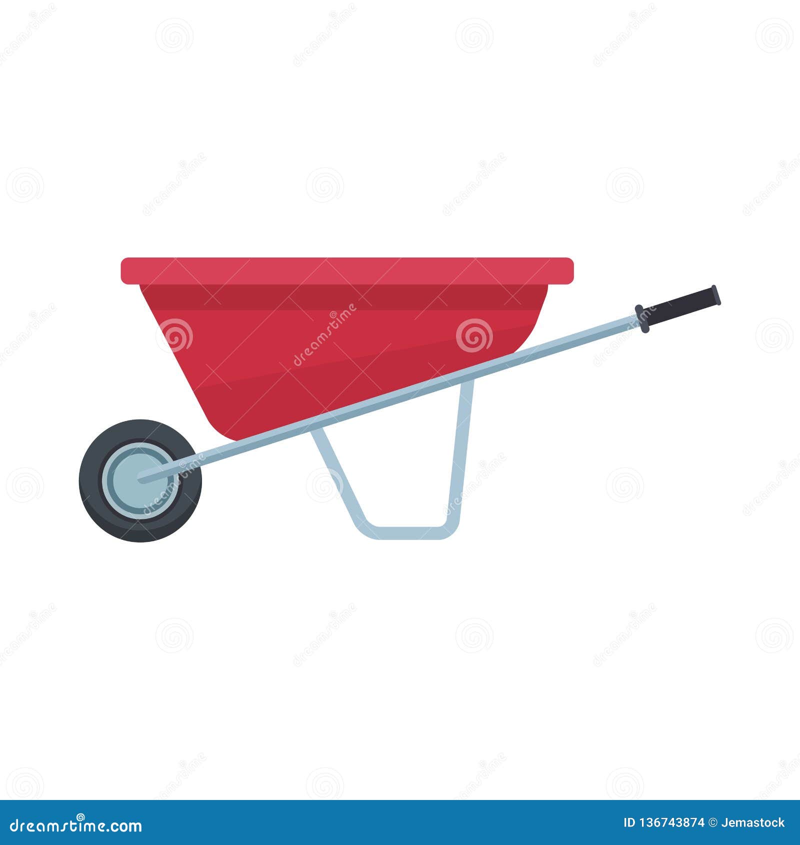 Load wheelbarrow cartoon stock vector. Illustration of nature - 136743874