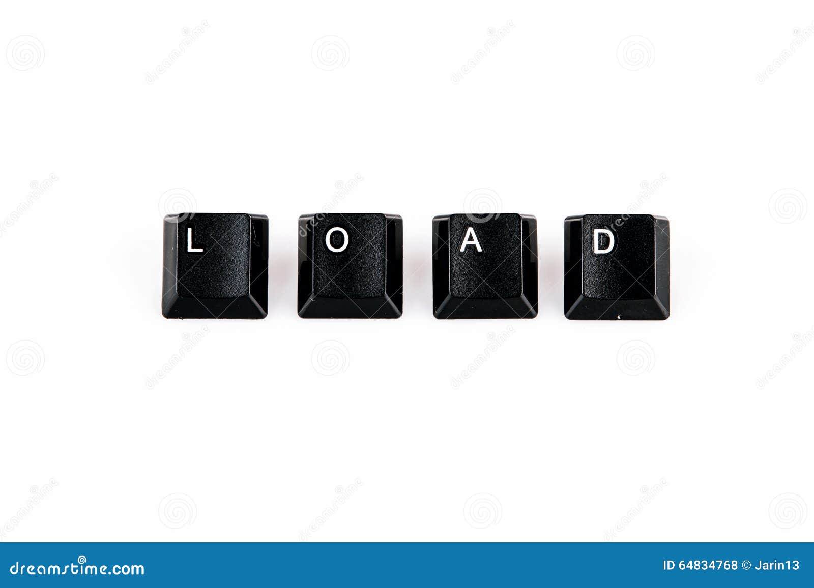 Load Word Written with Black Computer Buttons Over White Stock Photo ...