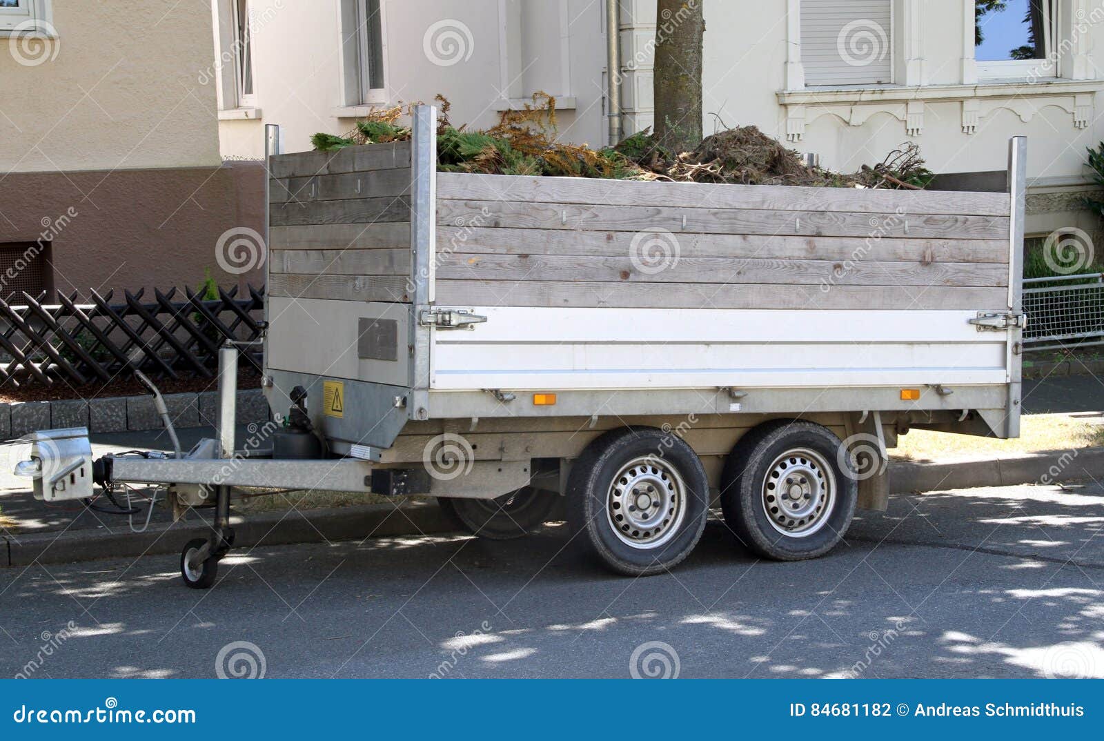 Loaded car trailer stock photo. Image of metal, business - 84681182