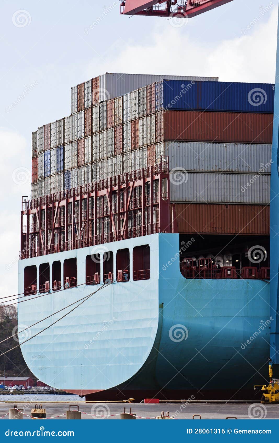 Loaded containers stock photo. Image of water, pier, cargo - 28061316