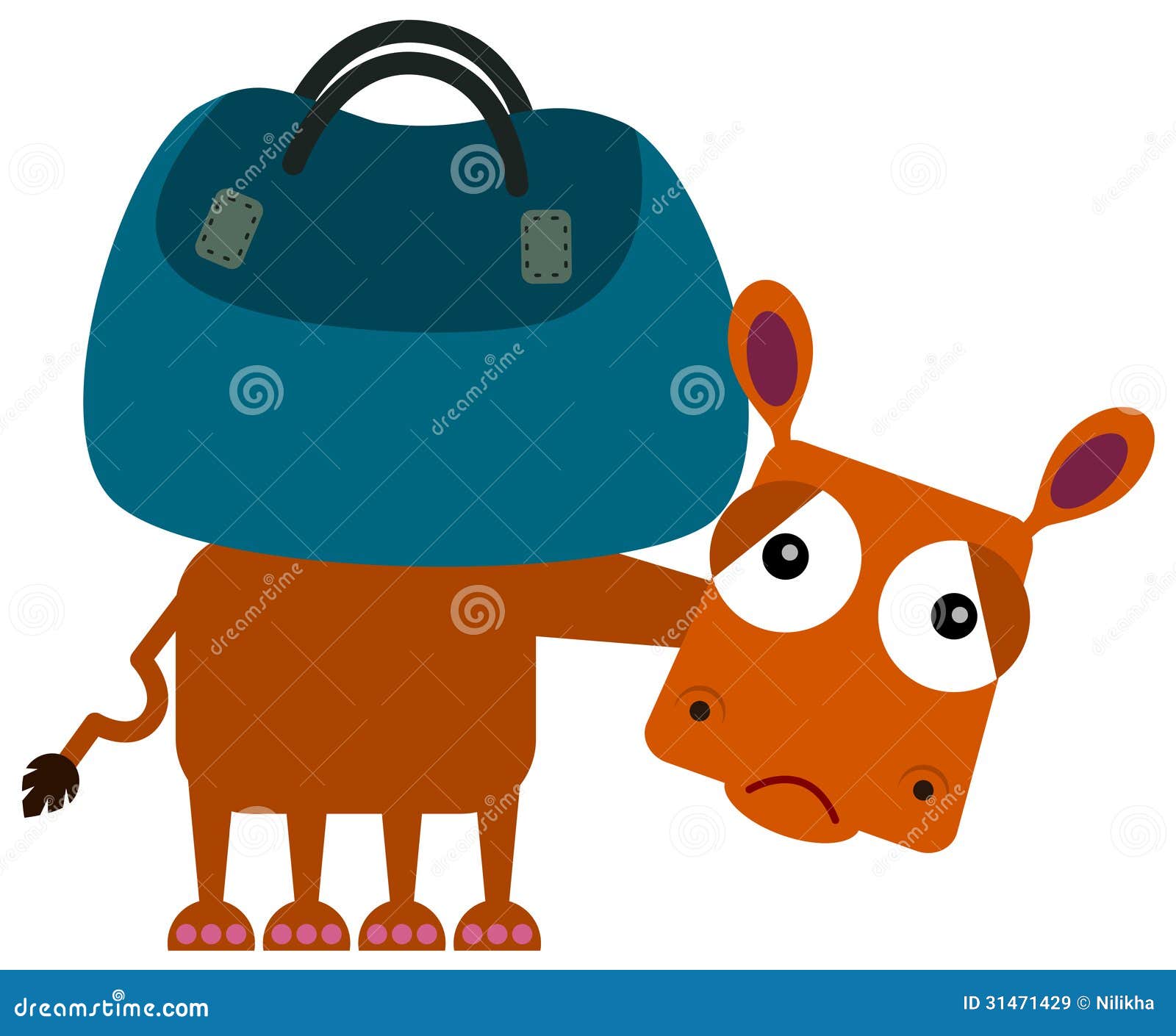 Loaded donkey stock illustration. Illustration of baggage - 31471429