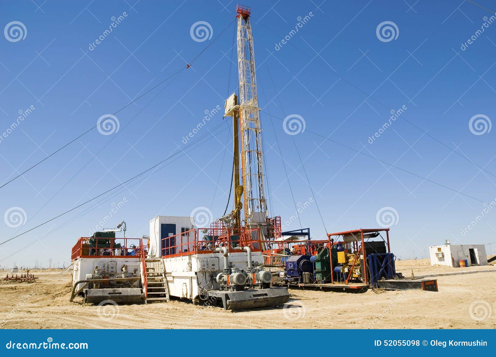 Loaded Drilling Rig on a Desert Stock Photo - Image of drilling ...