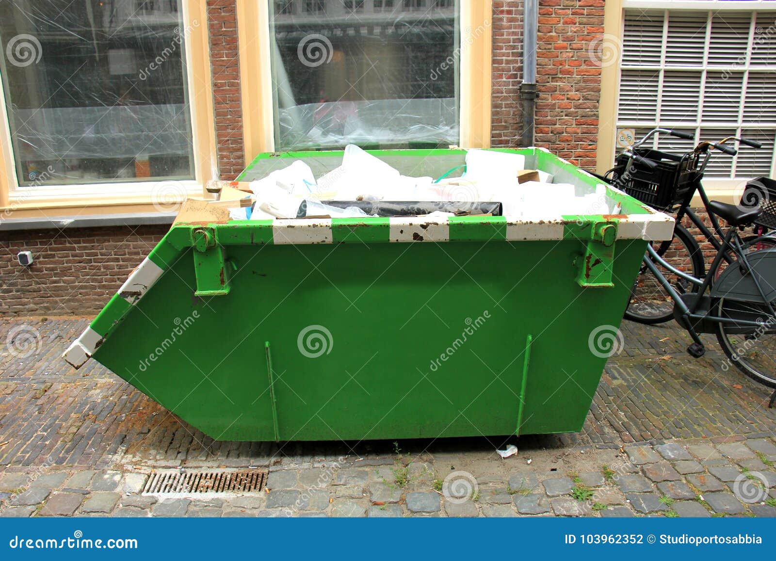 Loaded dumpster stock photo. Image of construction, environment - 103962352