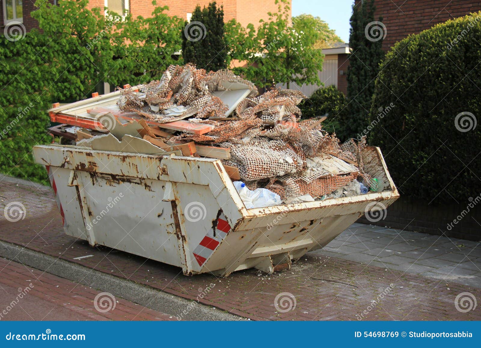 Loaded dumpster stock image. Image of dump, metal, container - 54698769