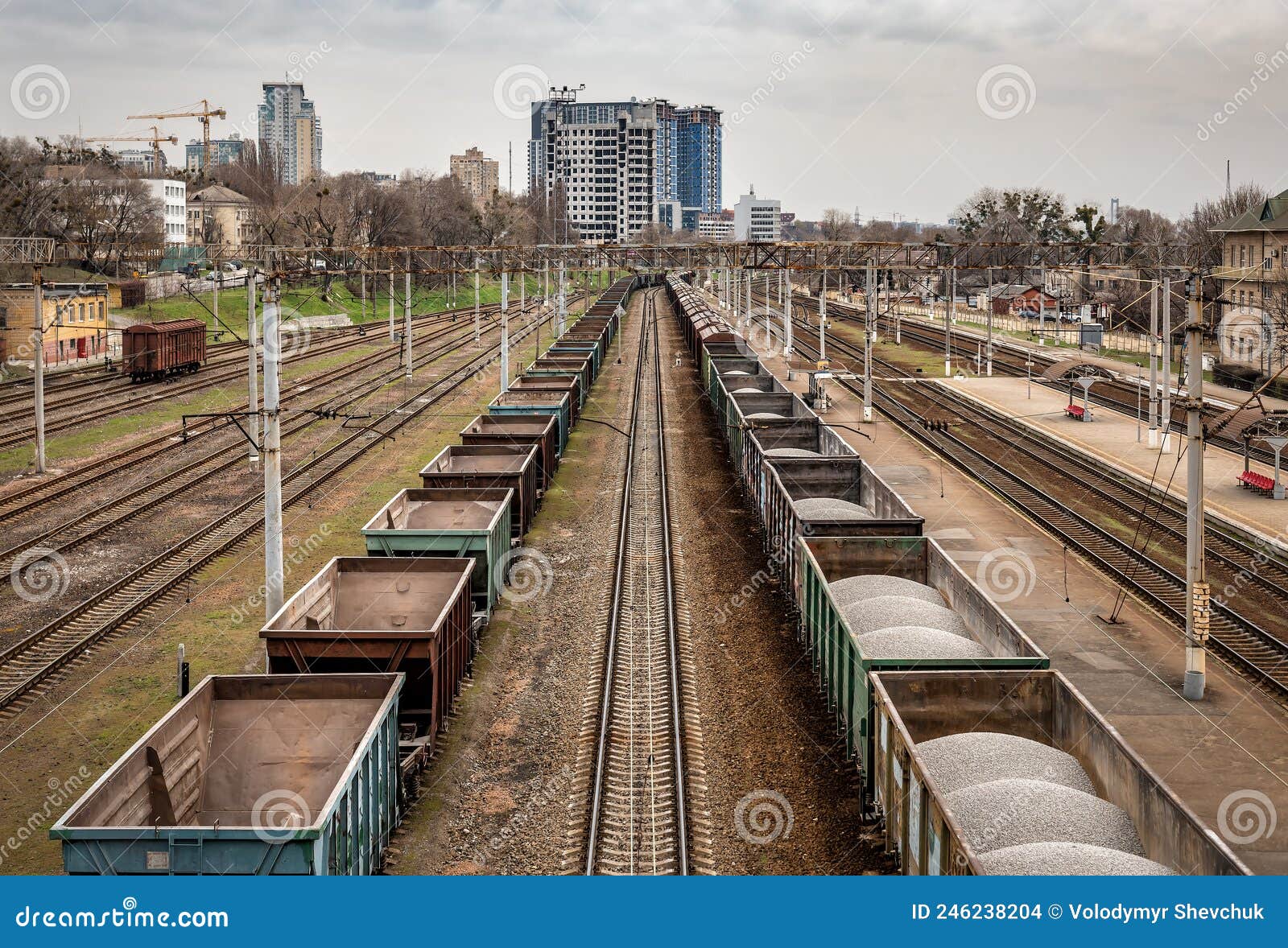 Loaded Freight Trains On The Railway Royalty-Free Stock Image ...