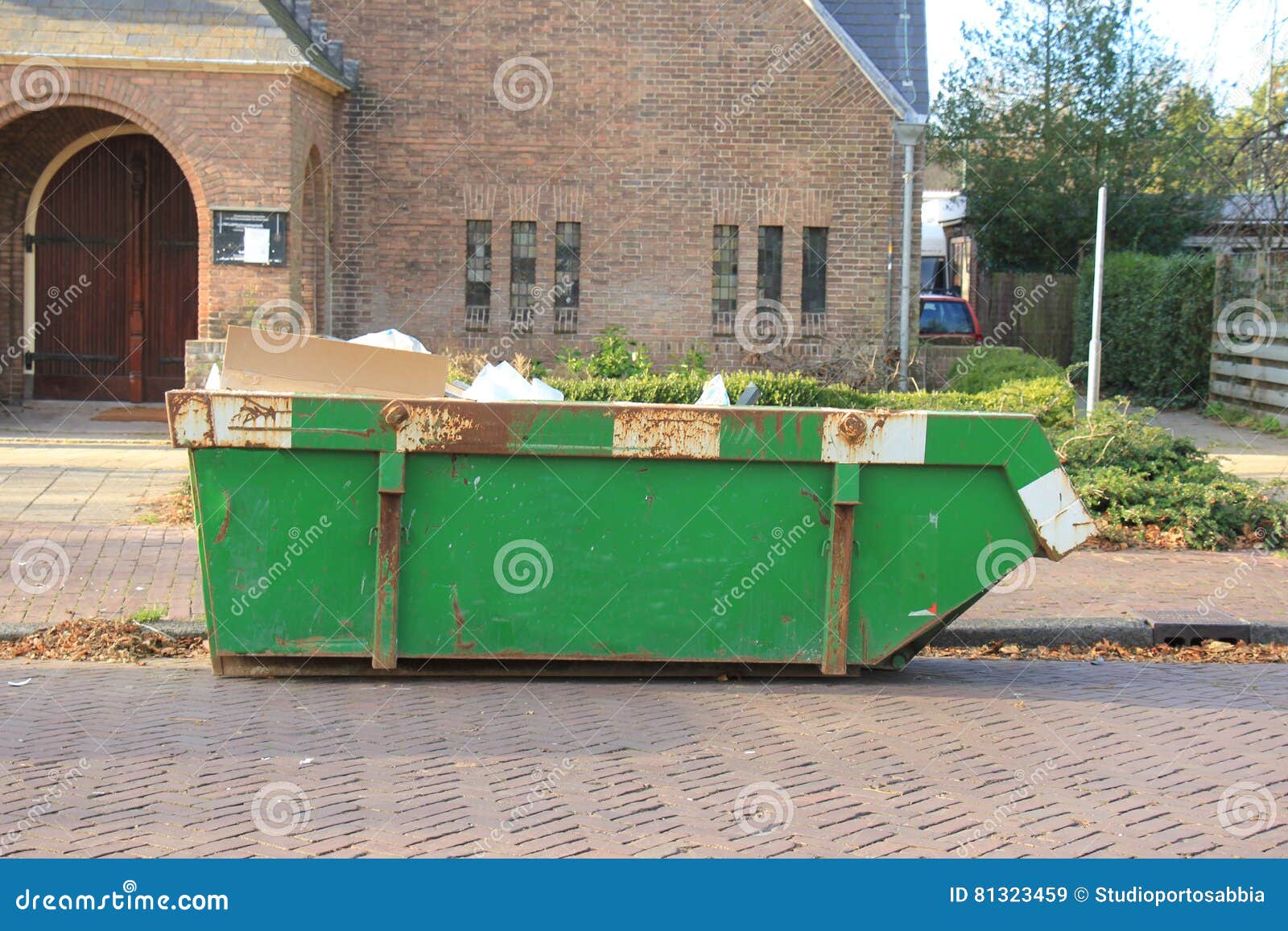 Loaded garbage dumpster stock image. Image of rubbish - 81323459