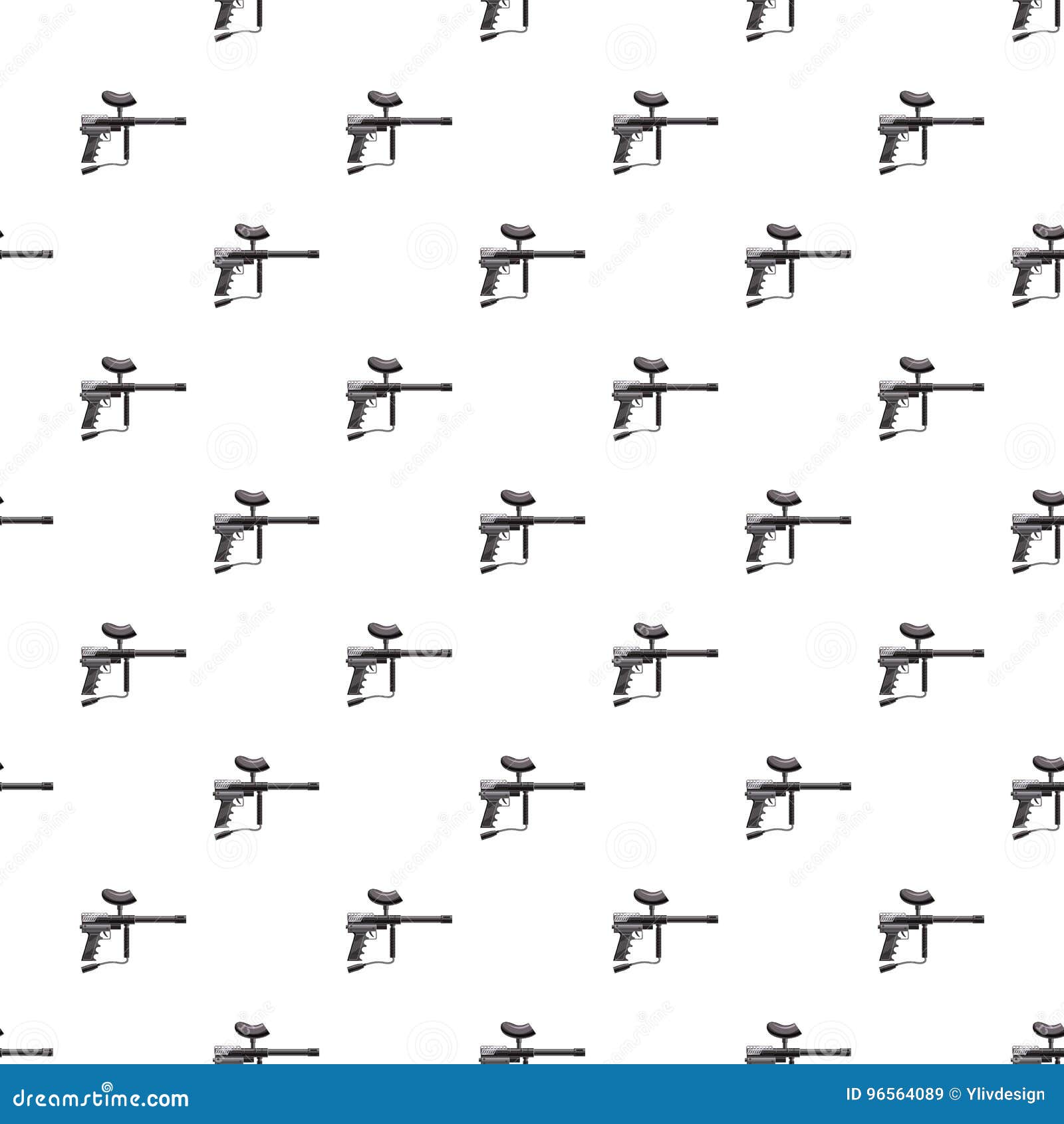 Loaded Gun for Paintball Pattern Stock Vector - Illustration of bullet ...