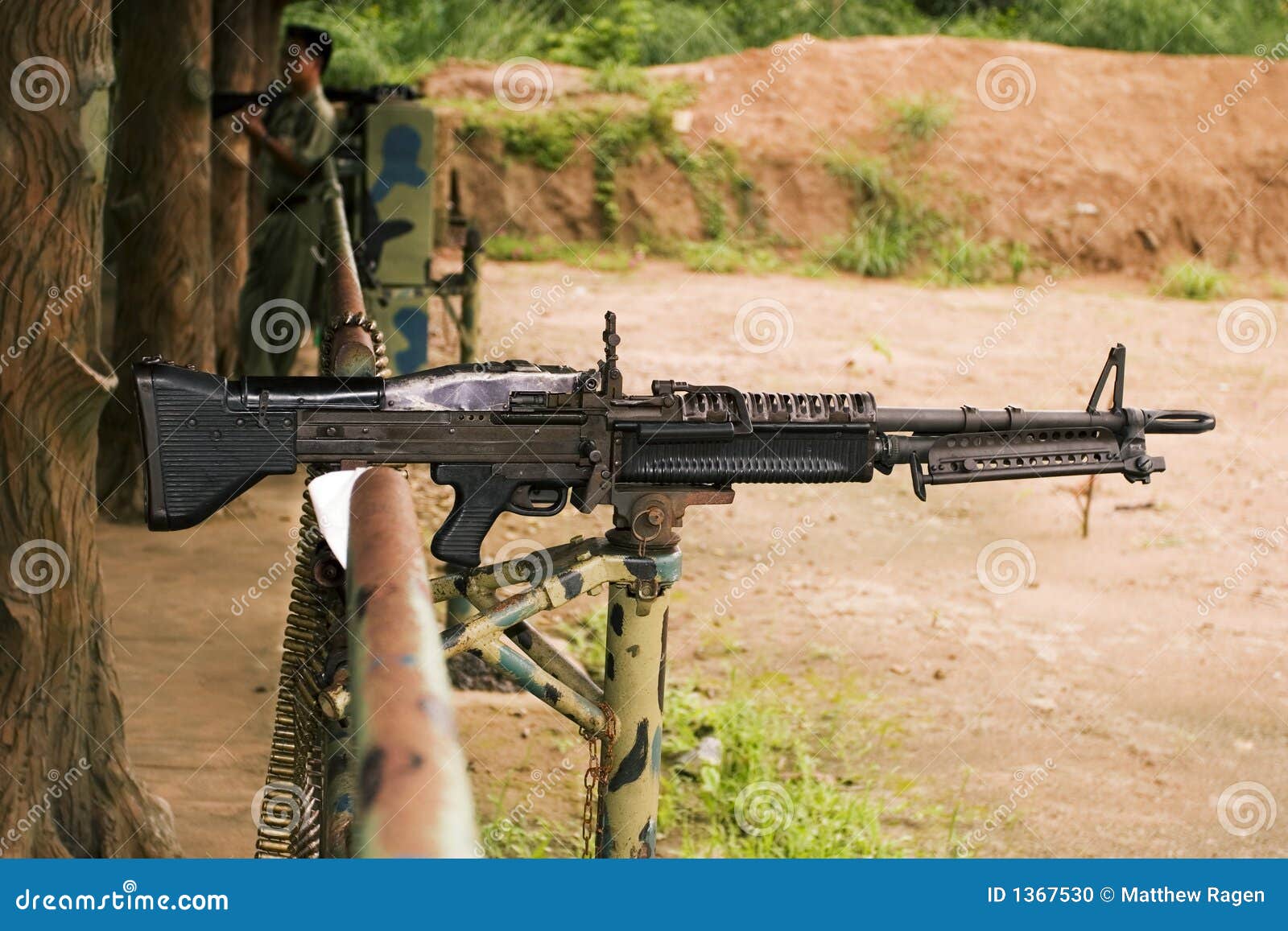 Loaded Machine Gun stock photo. Image of firing, shooting - 1367530