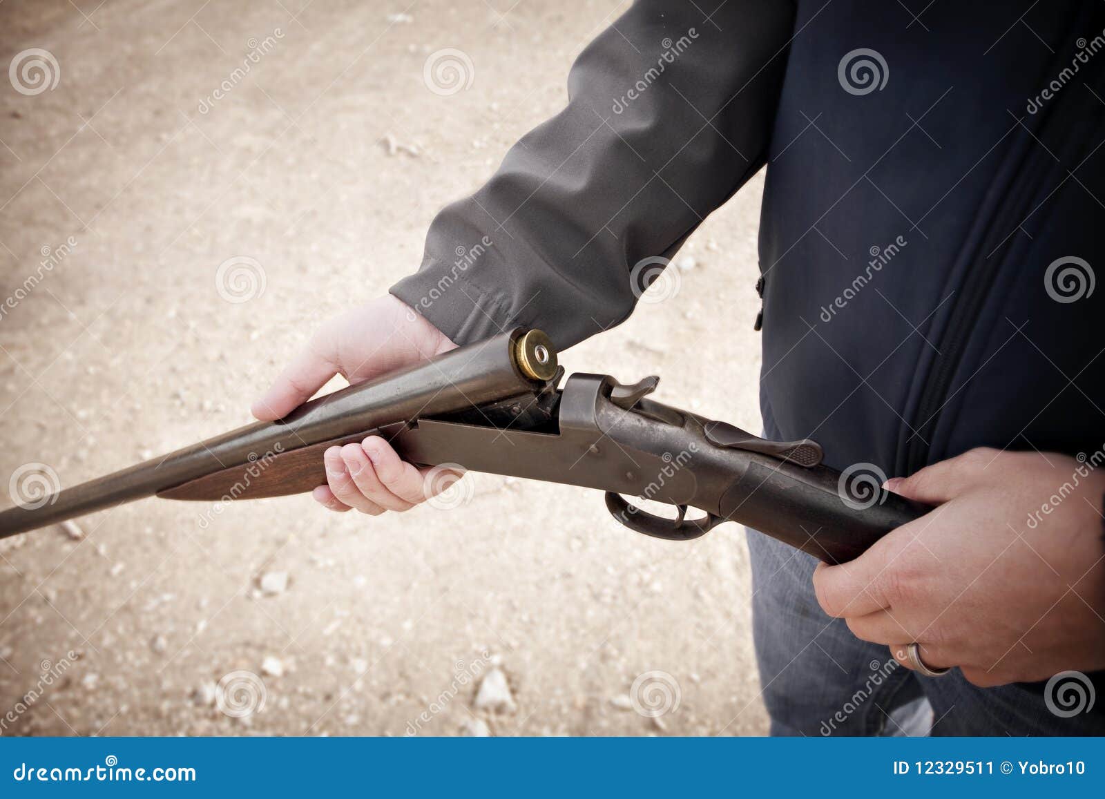Loaded Shotgun stock image. Image of security, hunter - 12329511
