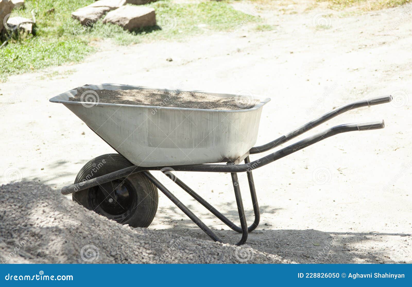 Loaded soil in the cart stock photo. Image of agriculture - 228826050