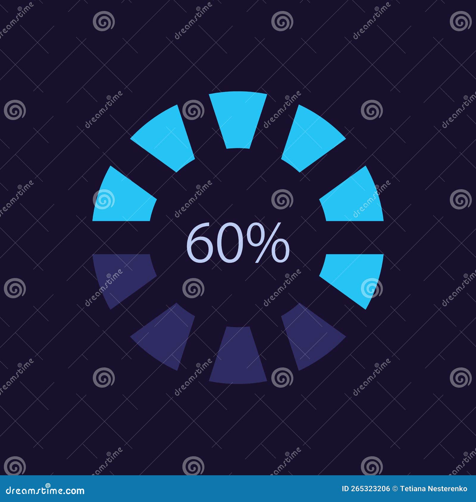 Loader Bar Infographic Chart Design Template Cartoon Vector ...
