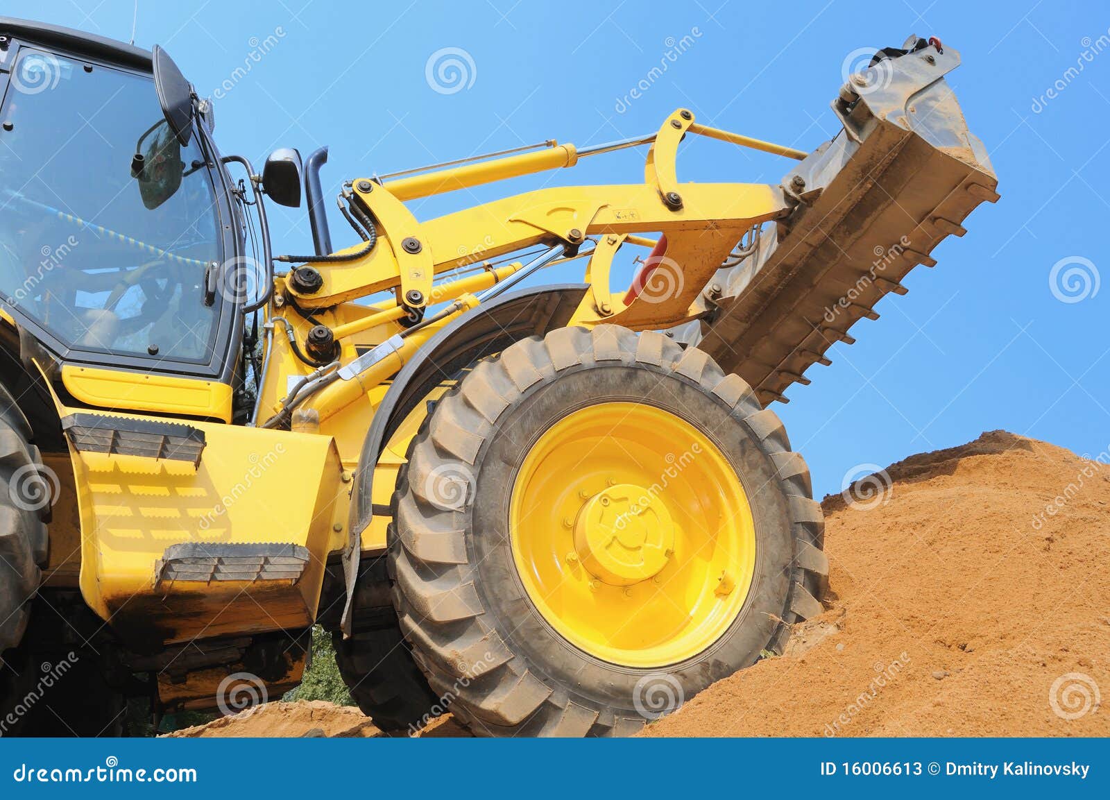 Loader at Construction Work Stock Image - Image of earth, activity ...