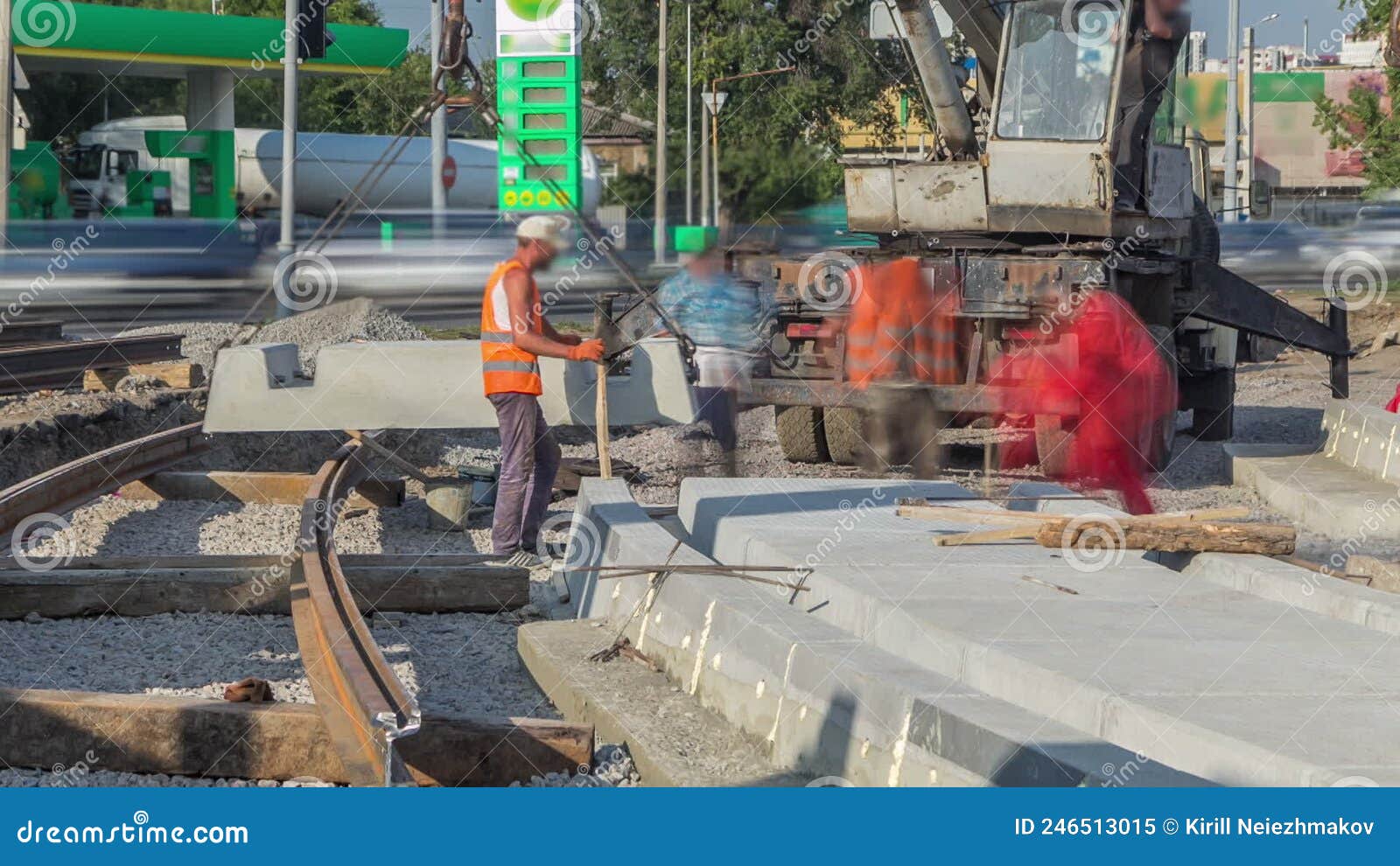 Loader Crane for Loading and Unloading Sleepers from Truck Which Stands ...