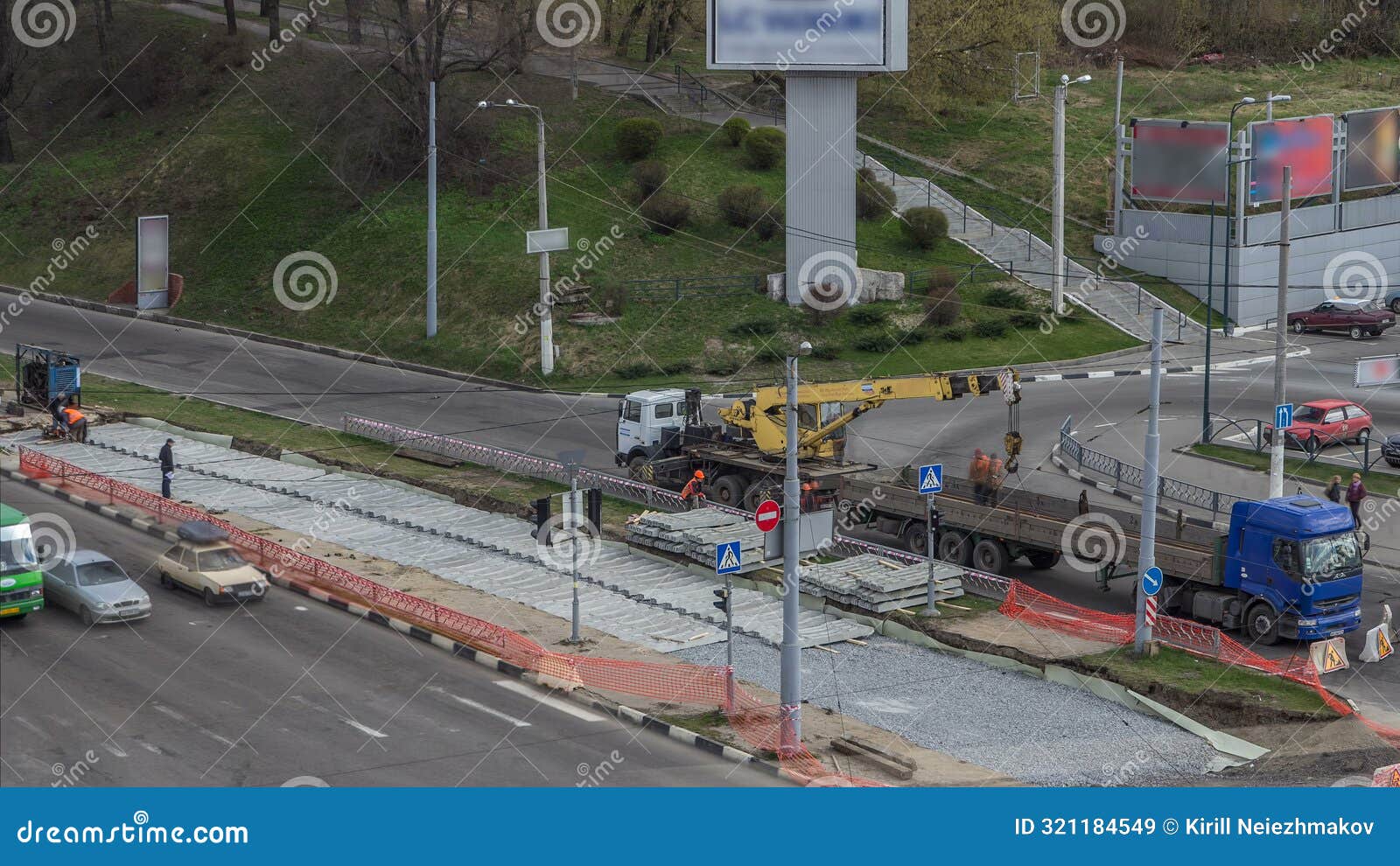 Loader Crane for Loading and Unloading Tram Rails from Truck Which ...