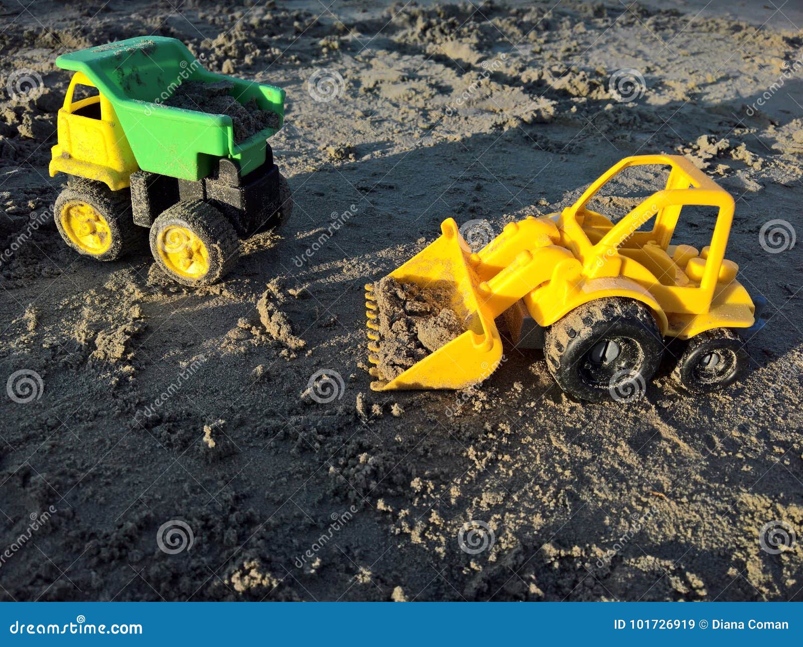 Loader and dumper at work stock image. Image of dredge - 101726919