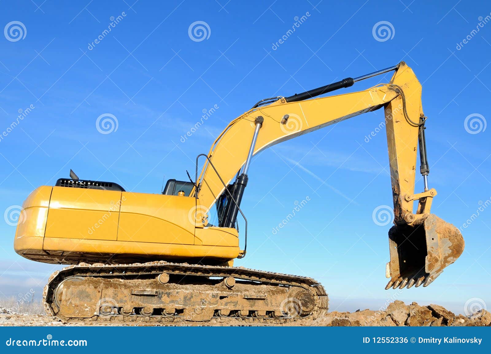 Loader excavator stock photo. Image of mover, excavate - 12552336