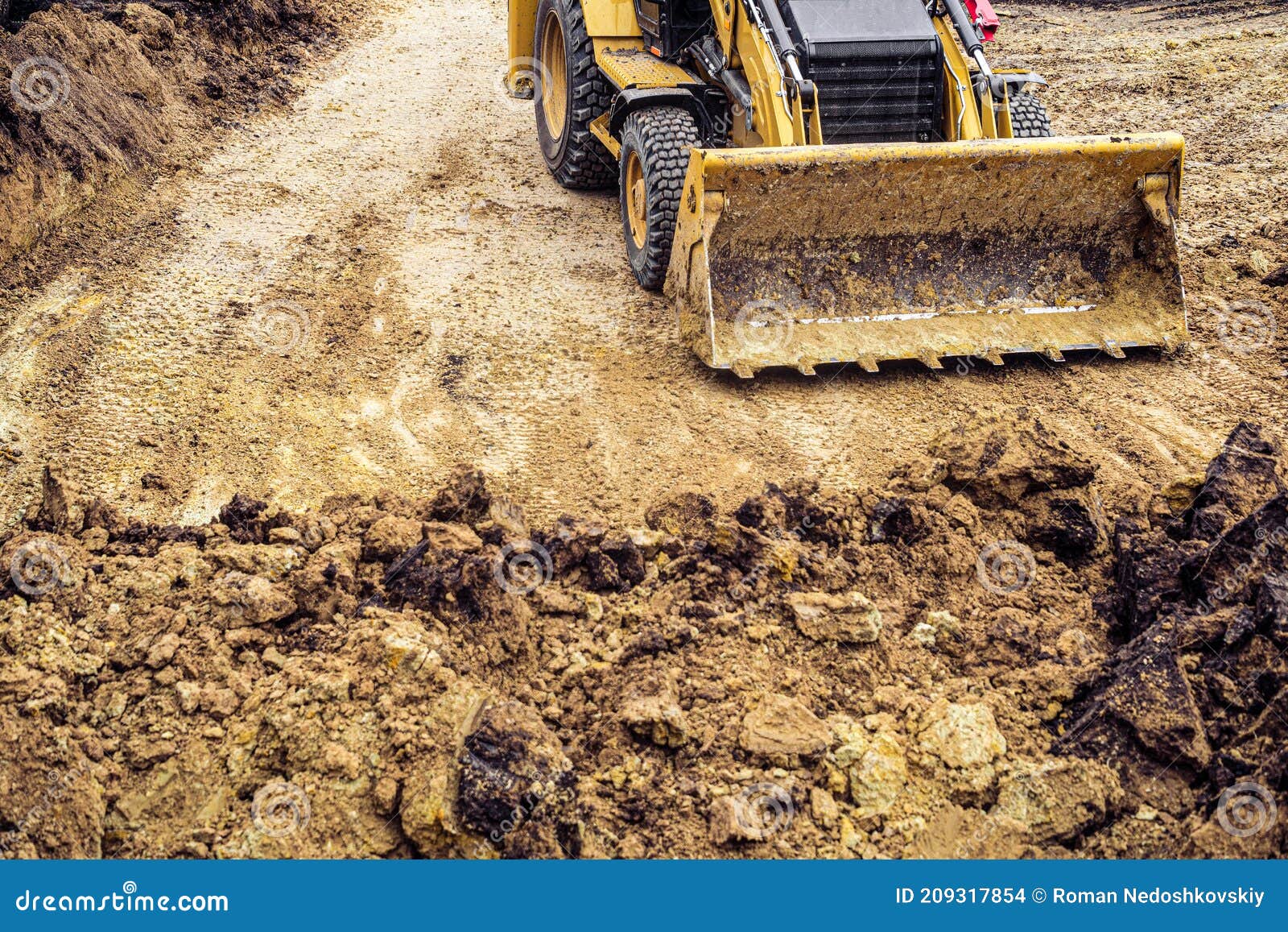Loader Excavator with Backhoe for Earthmoving Works in Construction ...