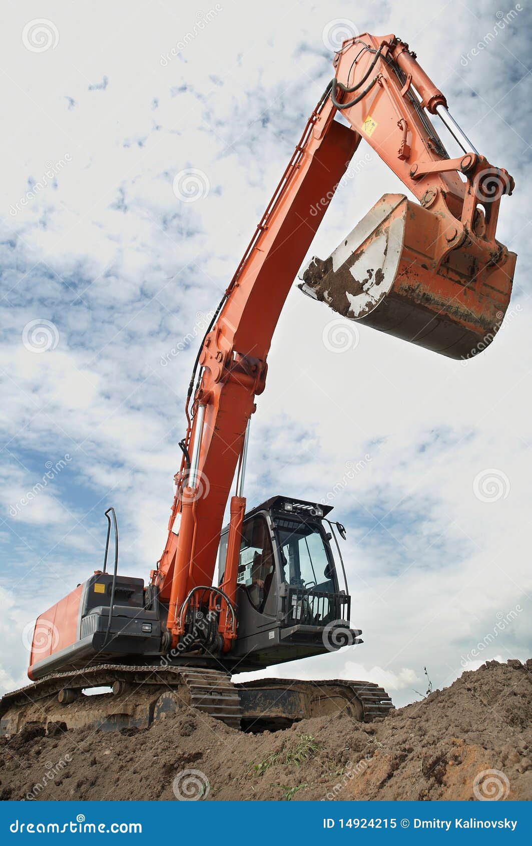 Loader Excavator, Bulldozer And Roller Work On Construction Site ...