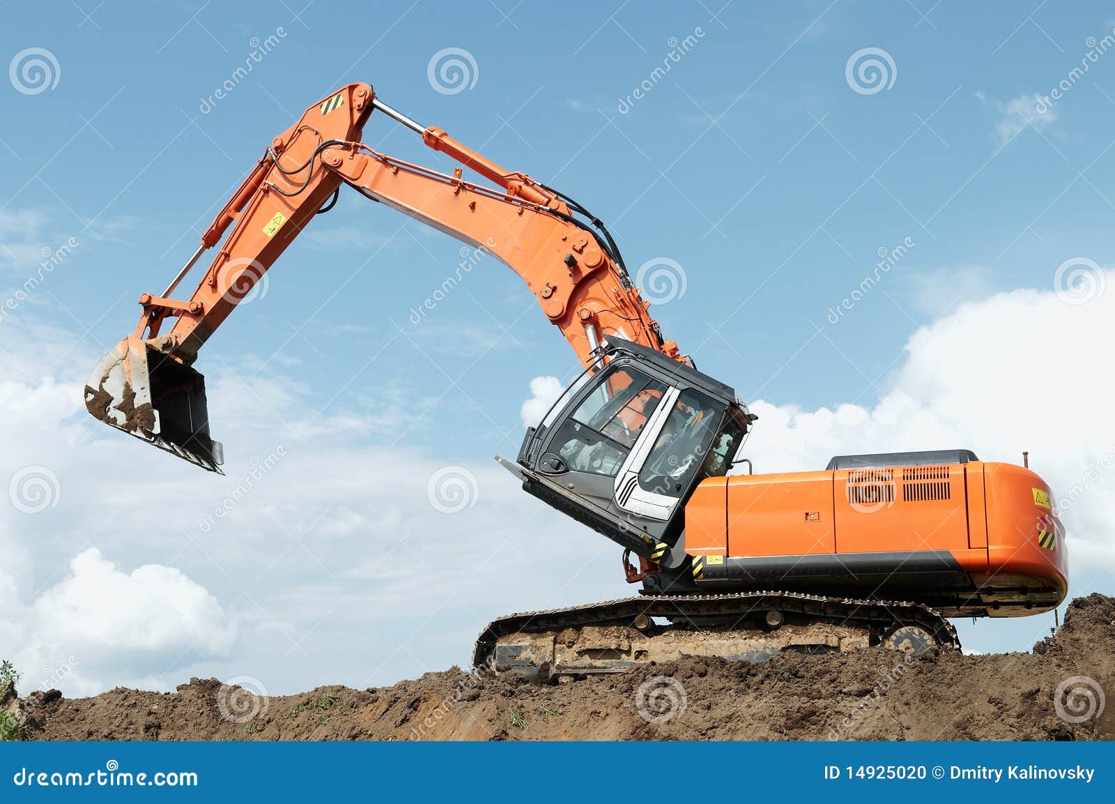 Loader Excavator at Construction Stock Photo - Image of construction ...