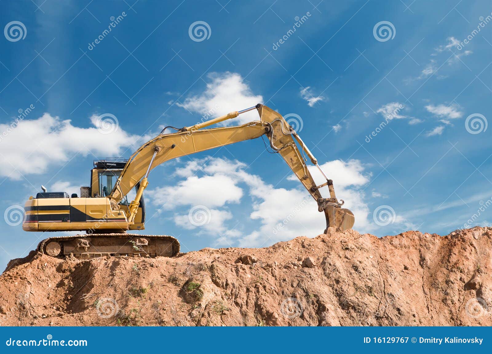 Loader excavator machine stock image. Image of machine - 16129767
