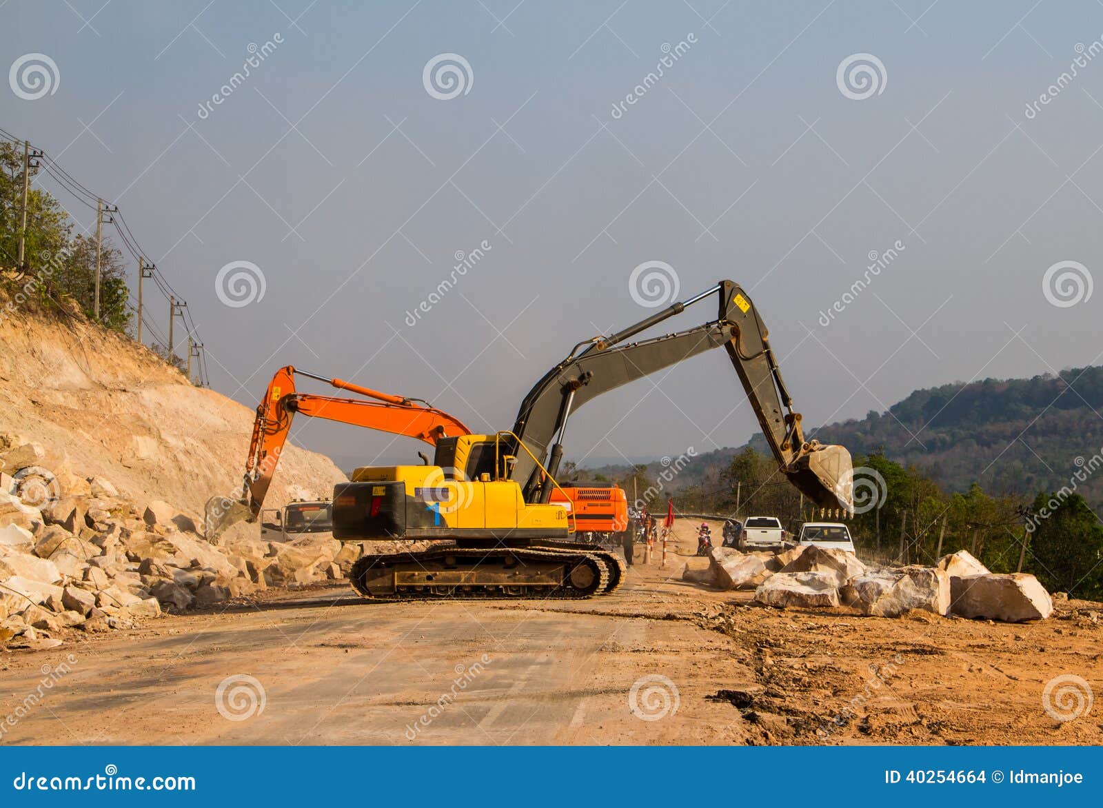 Loader excavators stock photo. Image of excavator, industrial - 40254664