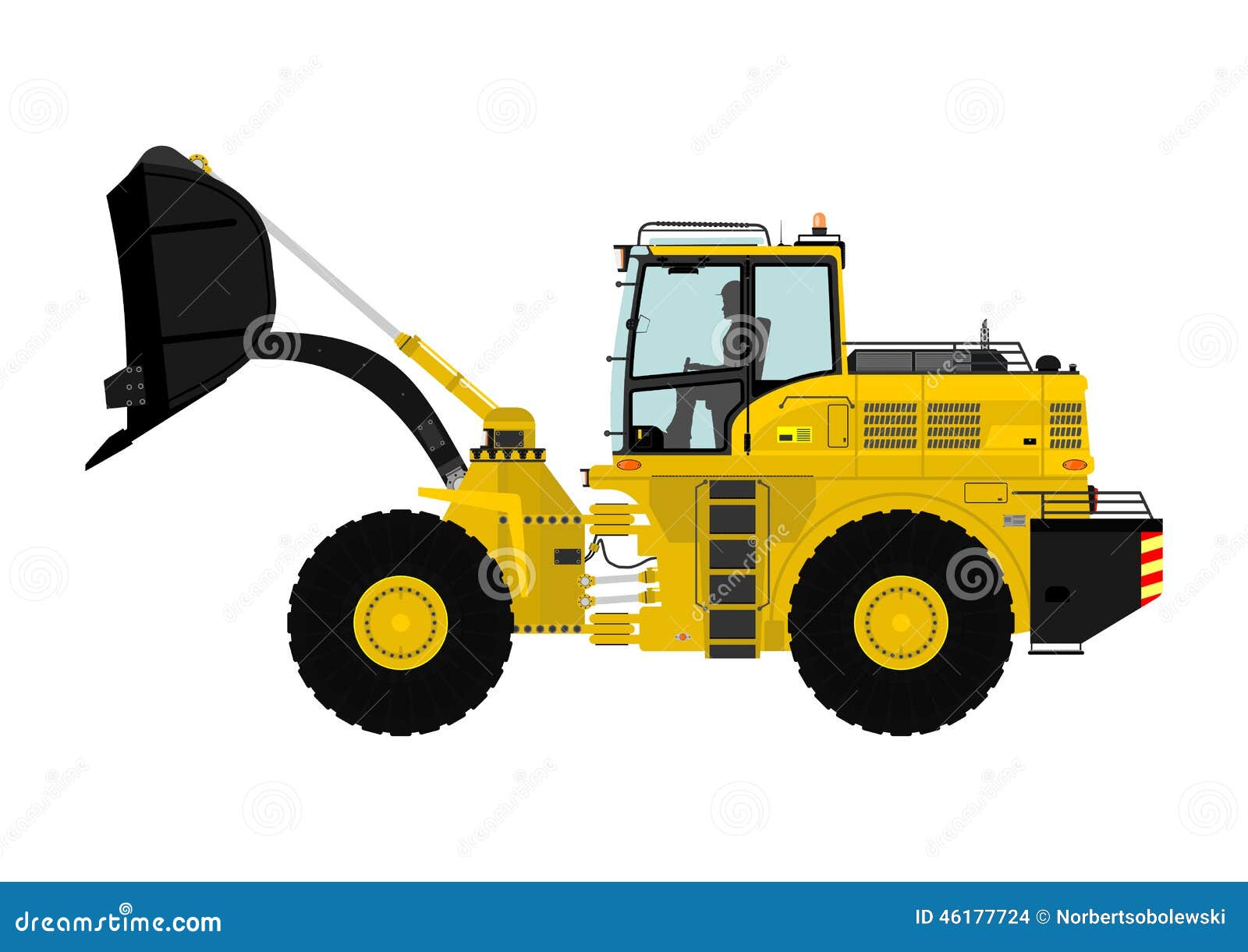 Loader stock vector. Illustration of cartoon, mover, large - 46177724