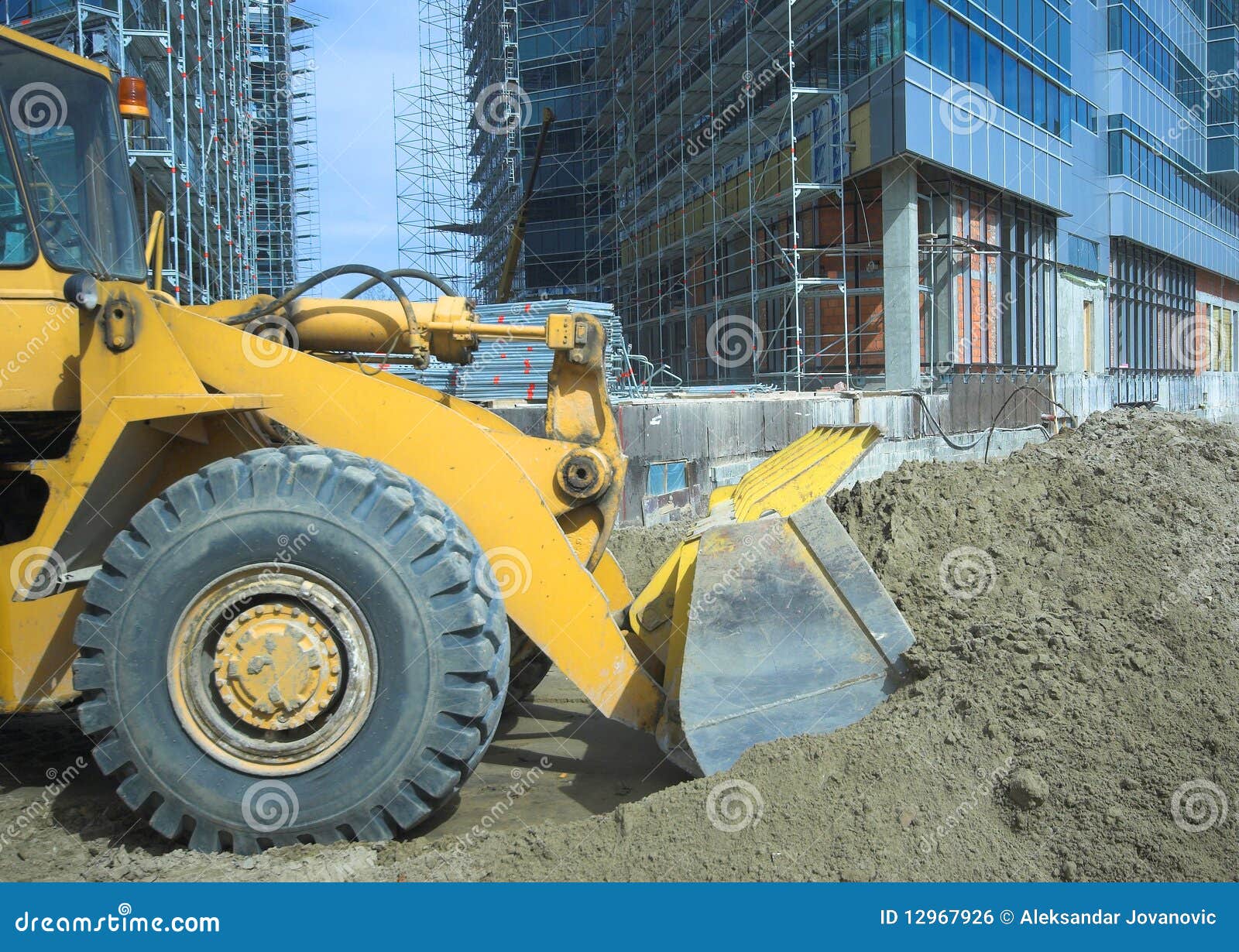 Loader Heavy Machine at Work Stock Photo - Image of flatten, earth ...