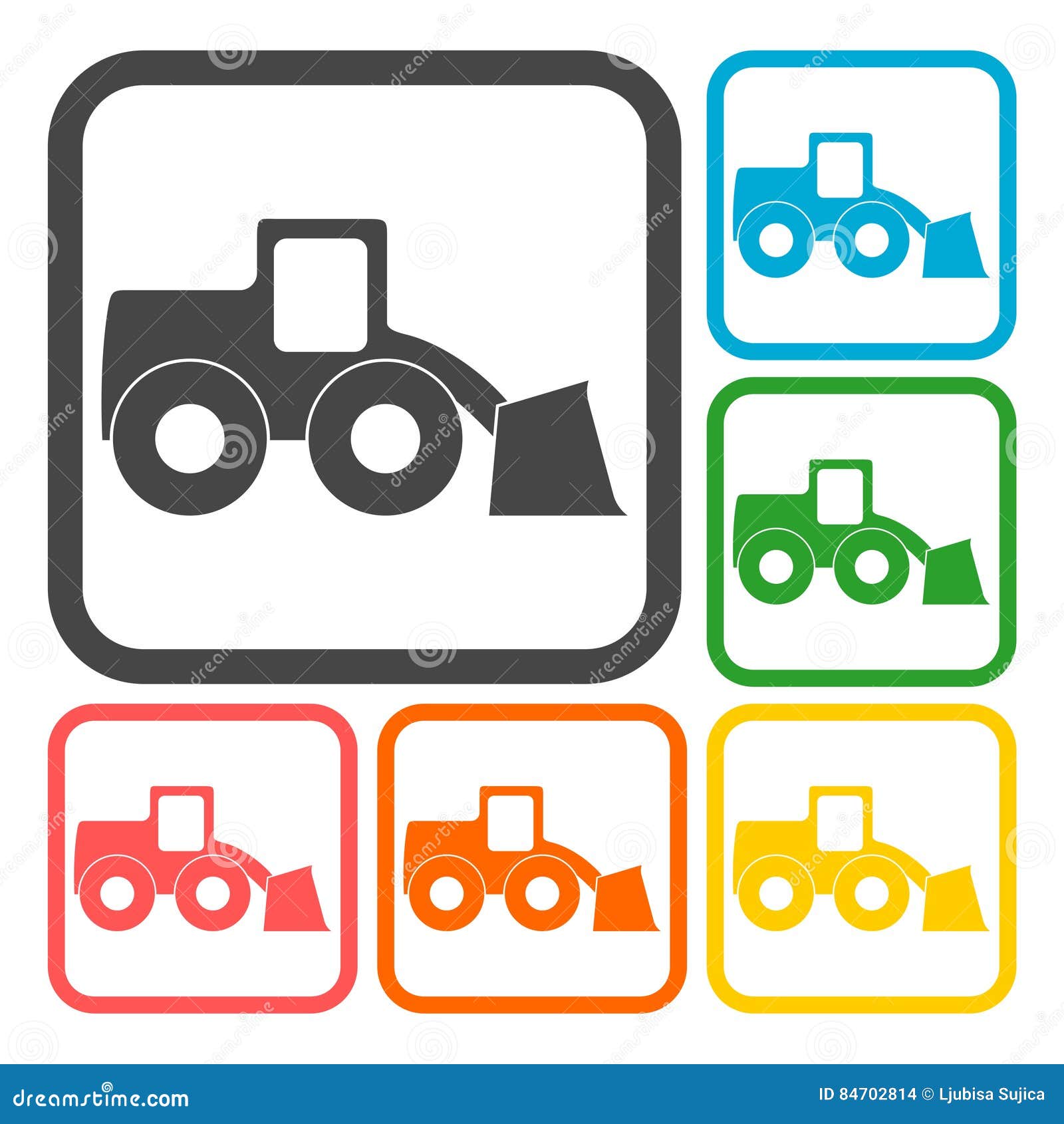 Loader icons set stock vector. Illustration of building - 84702814