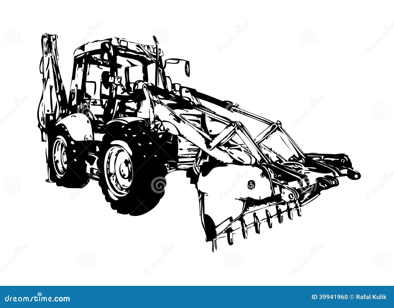 Loader Illustration Color Art Stock Illustration - Illustration of ...