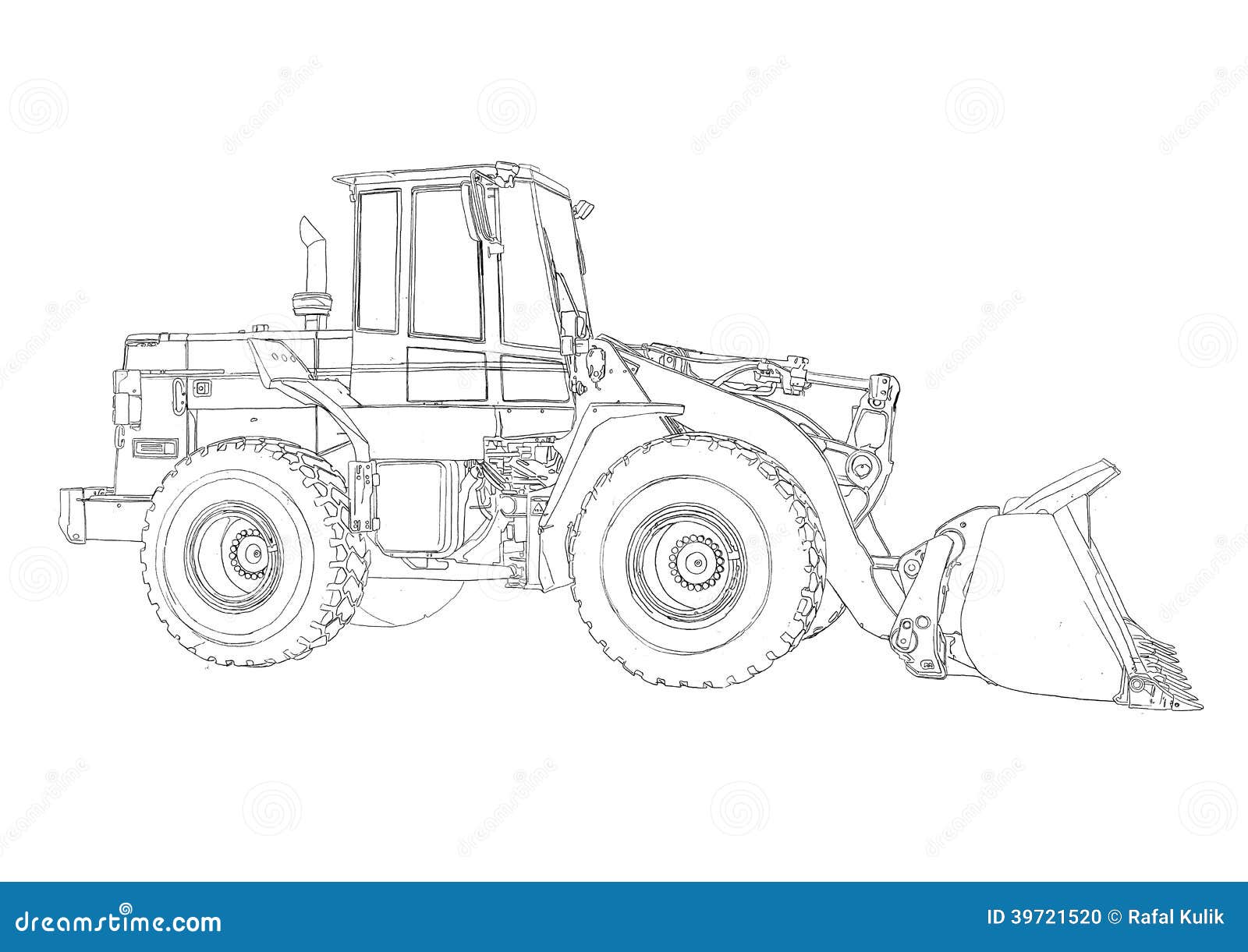 Loader Illustration Drawing Art Stock Illustration - Illustration of ...
