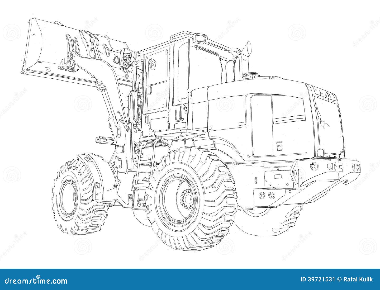 Loader Illustration Drawing Art Stock Illustration - Illustration of ...