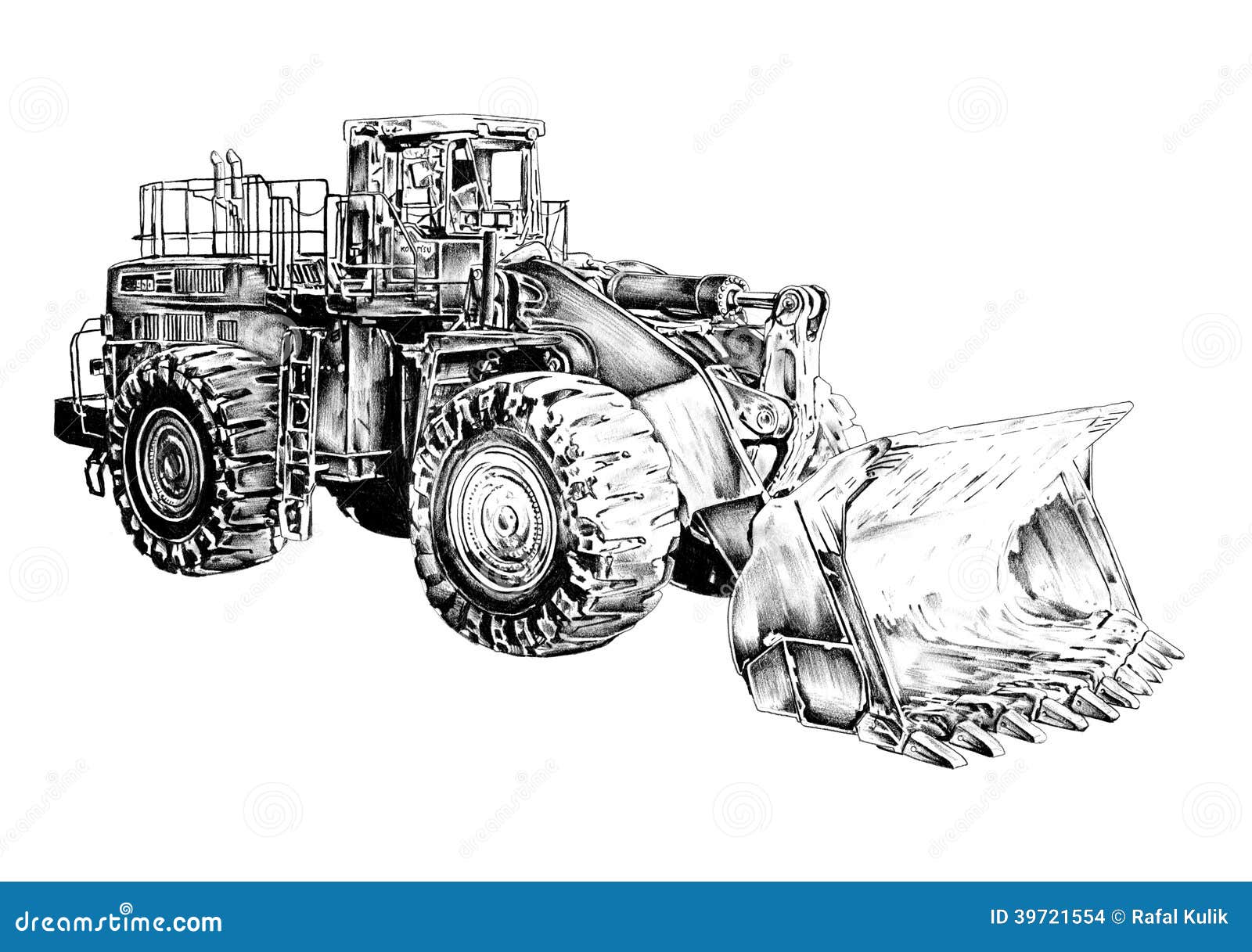 Loader Illustration Drawing Art Stock Illustration - Illustration of ...
