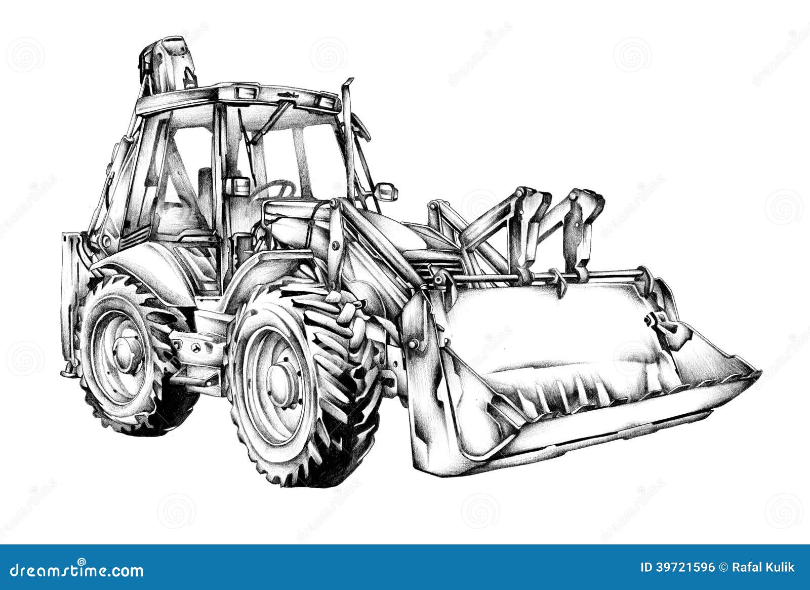 Loader Illustration Drawing Art Stock Illustration - Illustration of ...