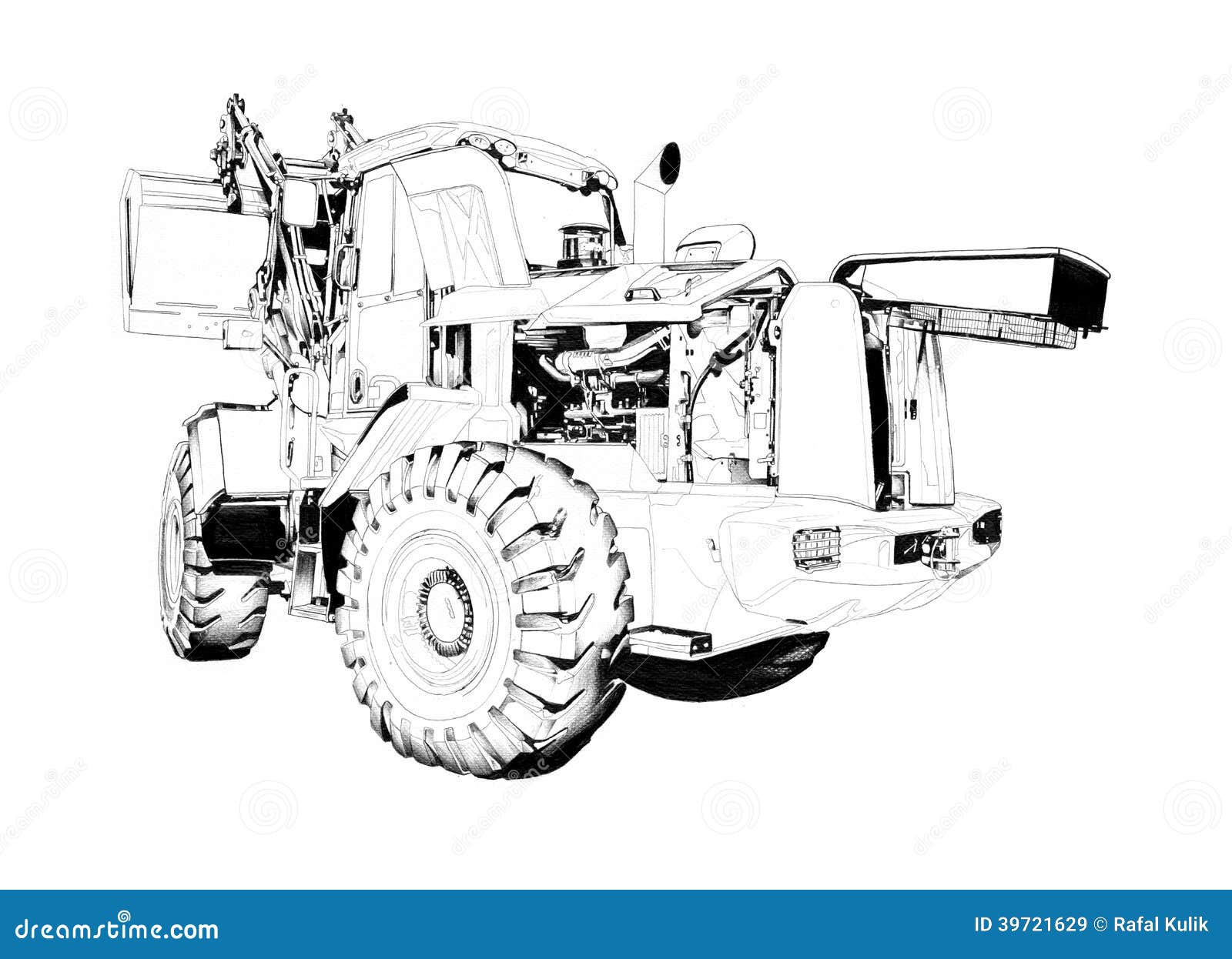 Loader Illustration Drawing Art Stock Illustration - Illustration of ...