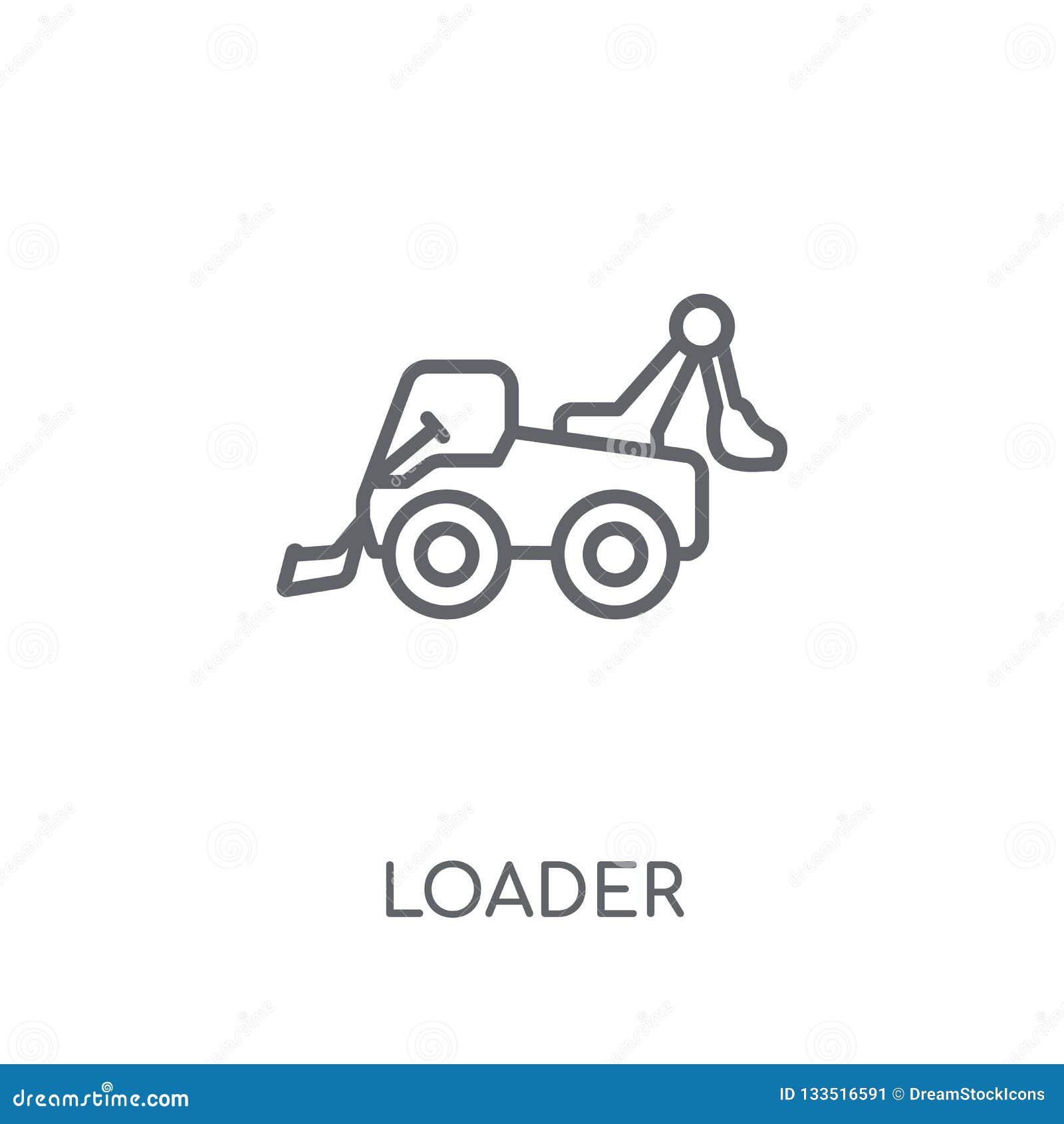 Loader Linear Icon. Modern Outline Loader Logo Concept on White Stock ...