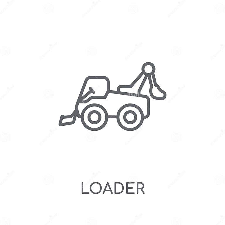 Loader Linear Icon. Modern Outline Loader Logo Concept on White Stock ...