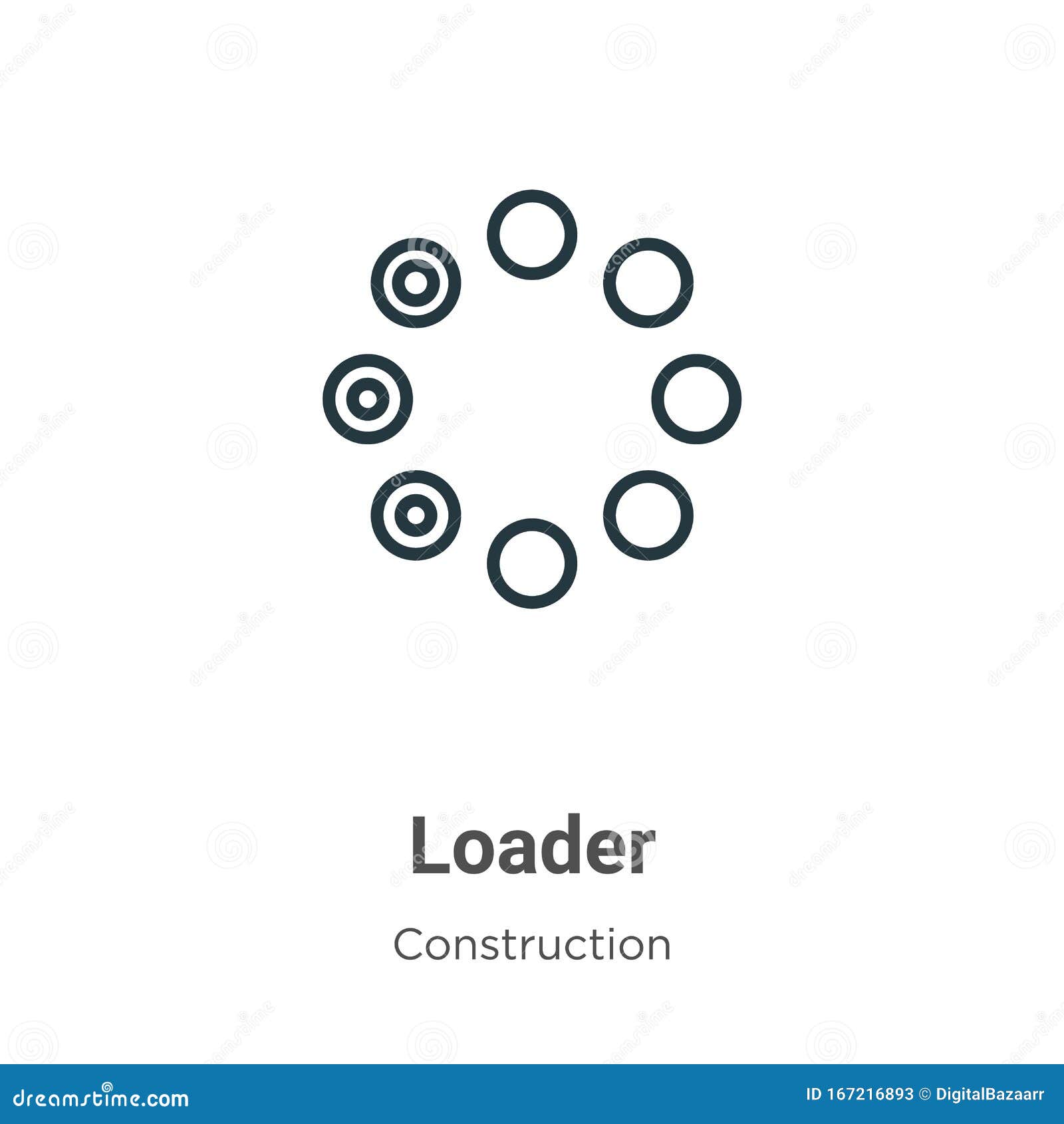Loader Outline Vector Icon. Thin Line Black Loader Icon, Flat Vector ...