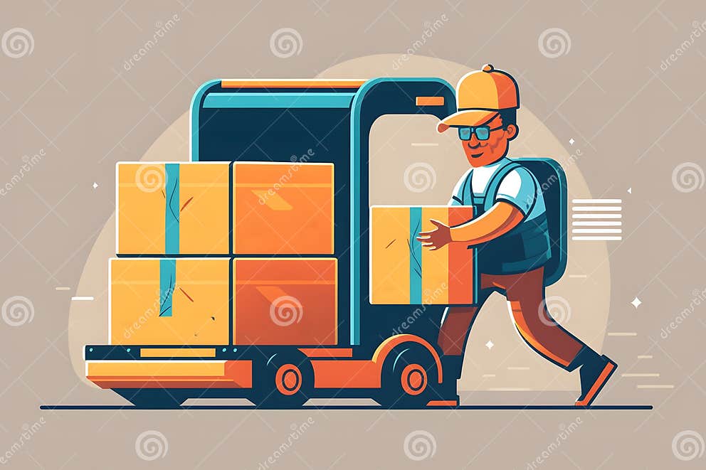 The Loader-picker Works in the Warehouse Stock Image - Image of machine ...