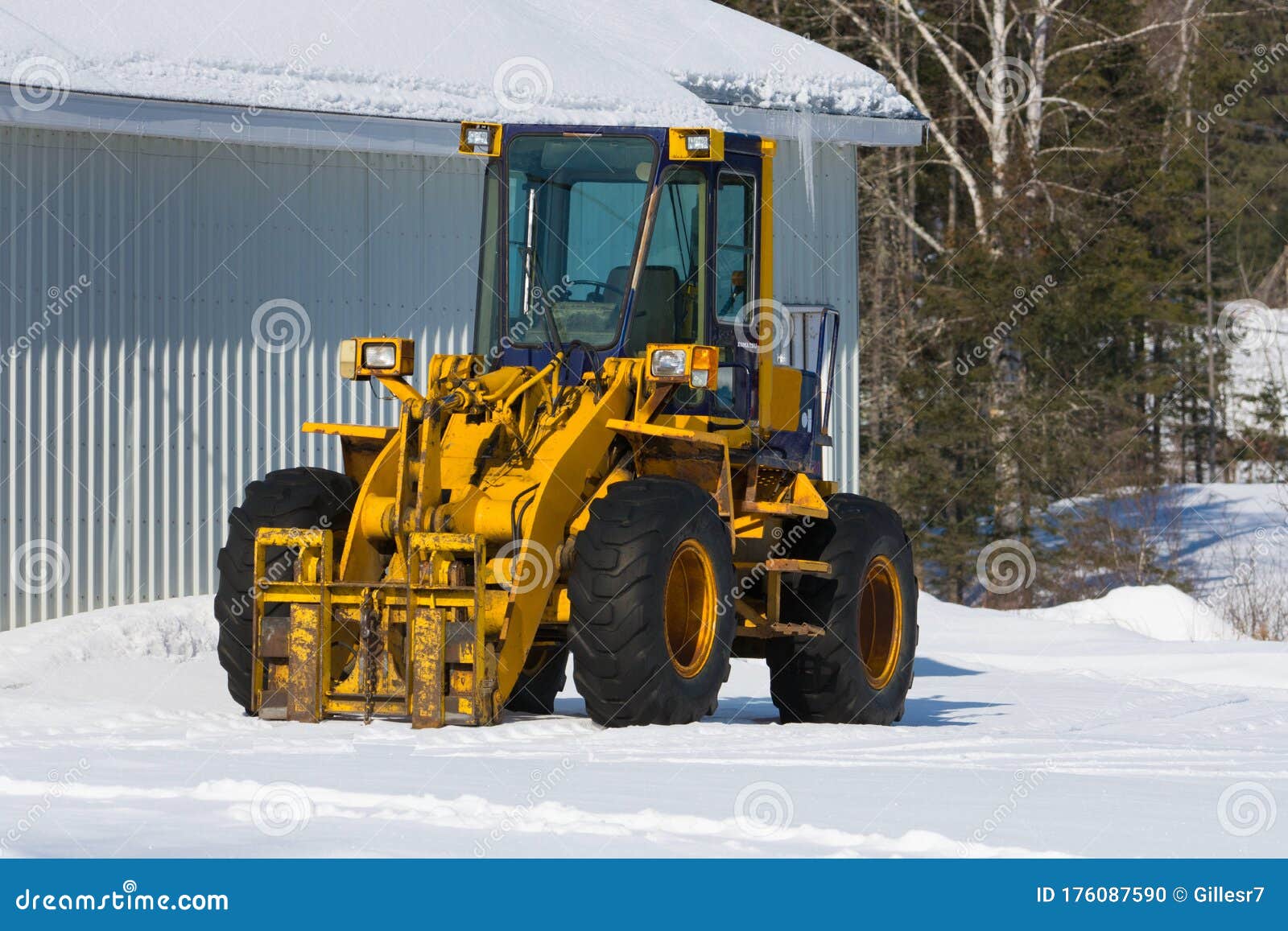 Loader ready for work stock photo. Image of quebec, loader - 176087590