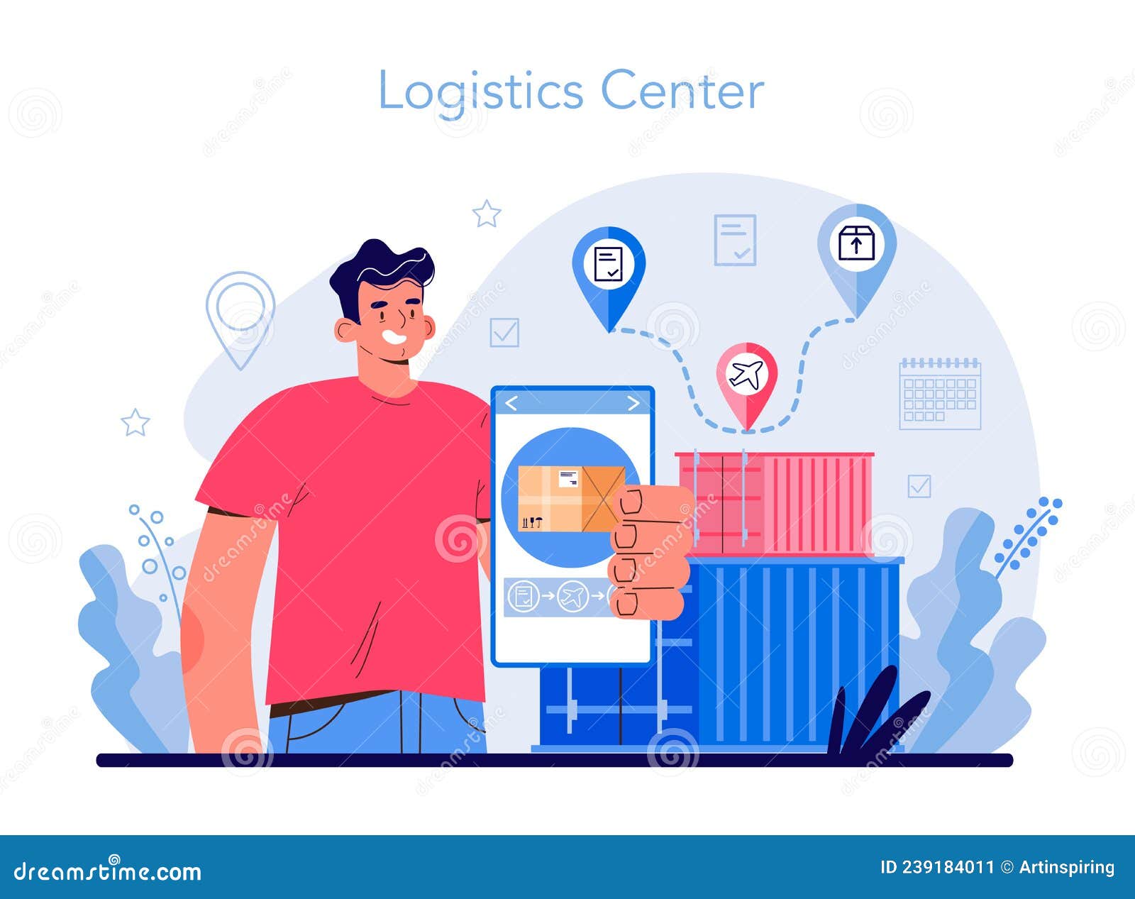 Loader Service. Stevedore in Uniform Carrying a Cargo Stock Vector ...