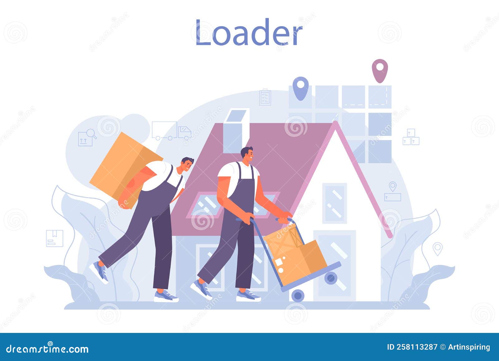 Loader Service. Storekeeper in Uniform Carrying a Cargo Stock ...