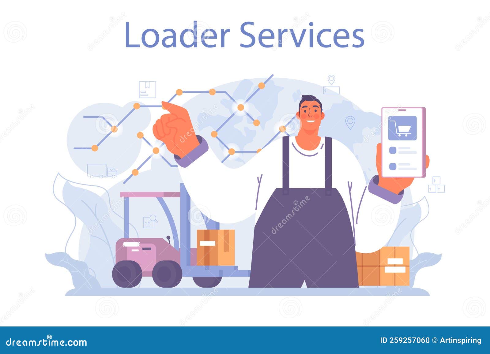 Loader Service. Storekeeper in Uniform Carrying a Cargo Stock ...