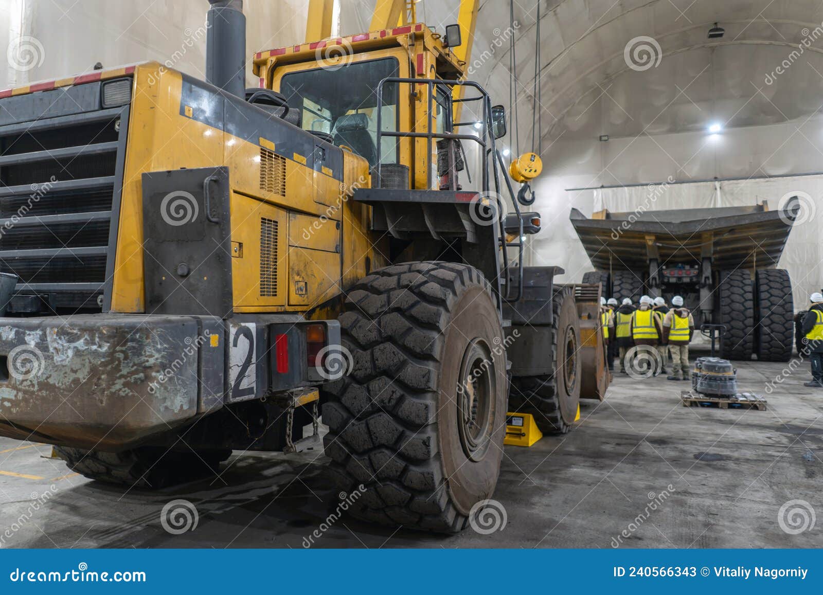 The Loader is Serviced at the Industrial Garage. Editorial Stock Photo ...