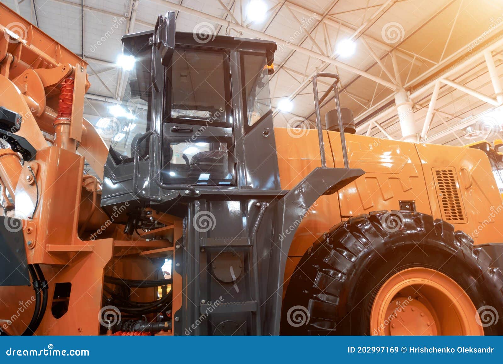 Loader Side View. Construction Machinery for Road Works Stock Image ...