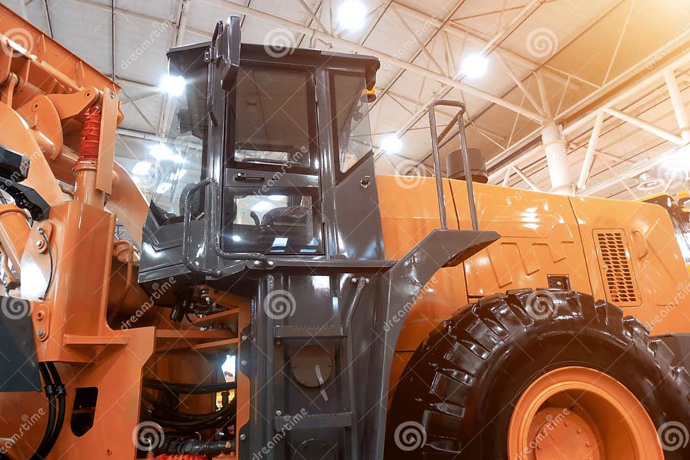 Loader Side View. Construction Machinery for Road Works Stock Image ...