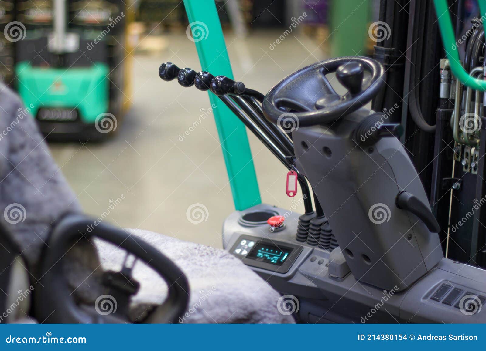Loader Steering with Control Levers .Levers Control. Stock Photo ...