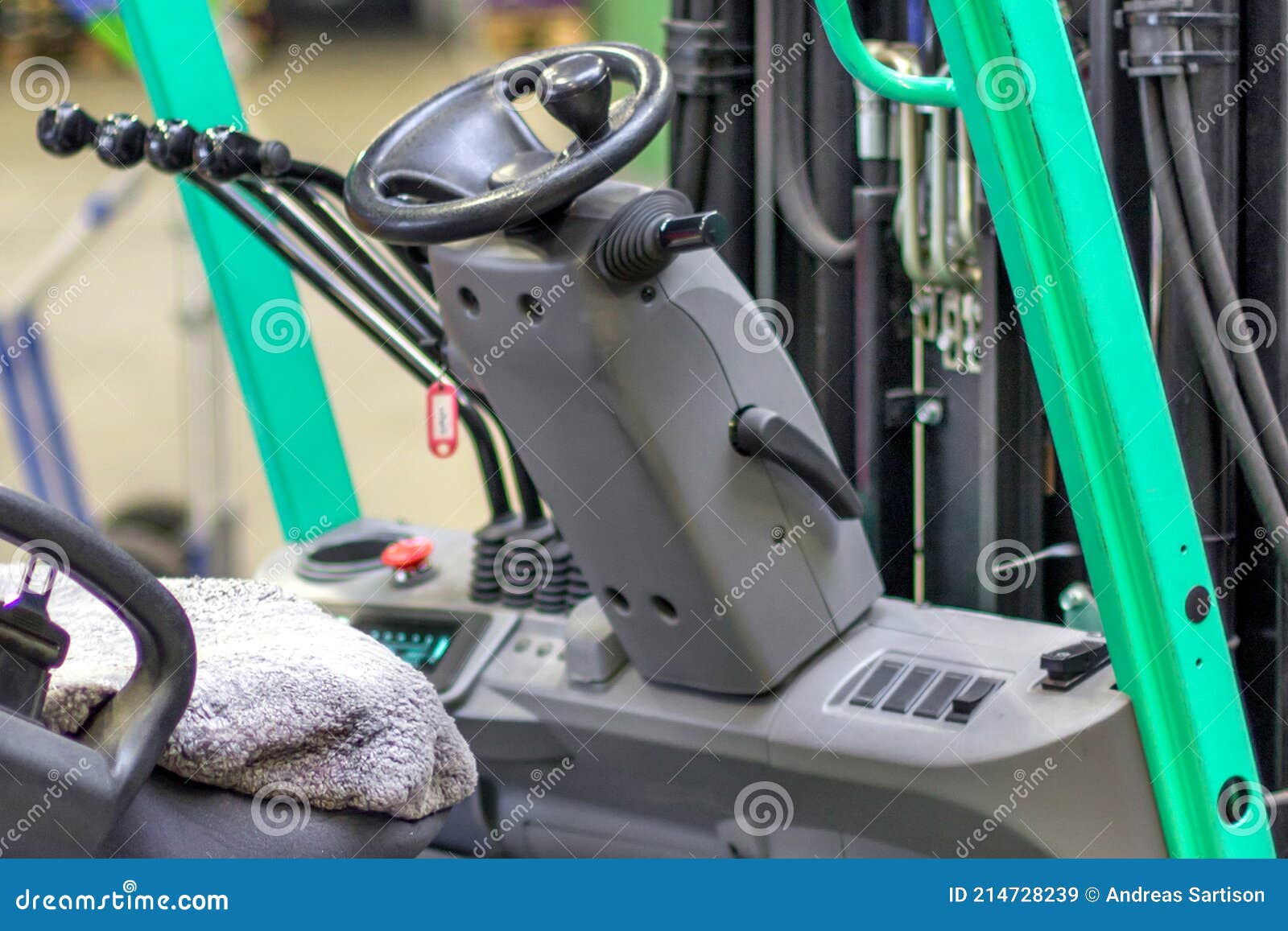 Loader Steering with Control Levers Stock Image - Image of cargo ...