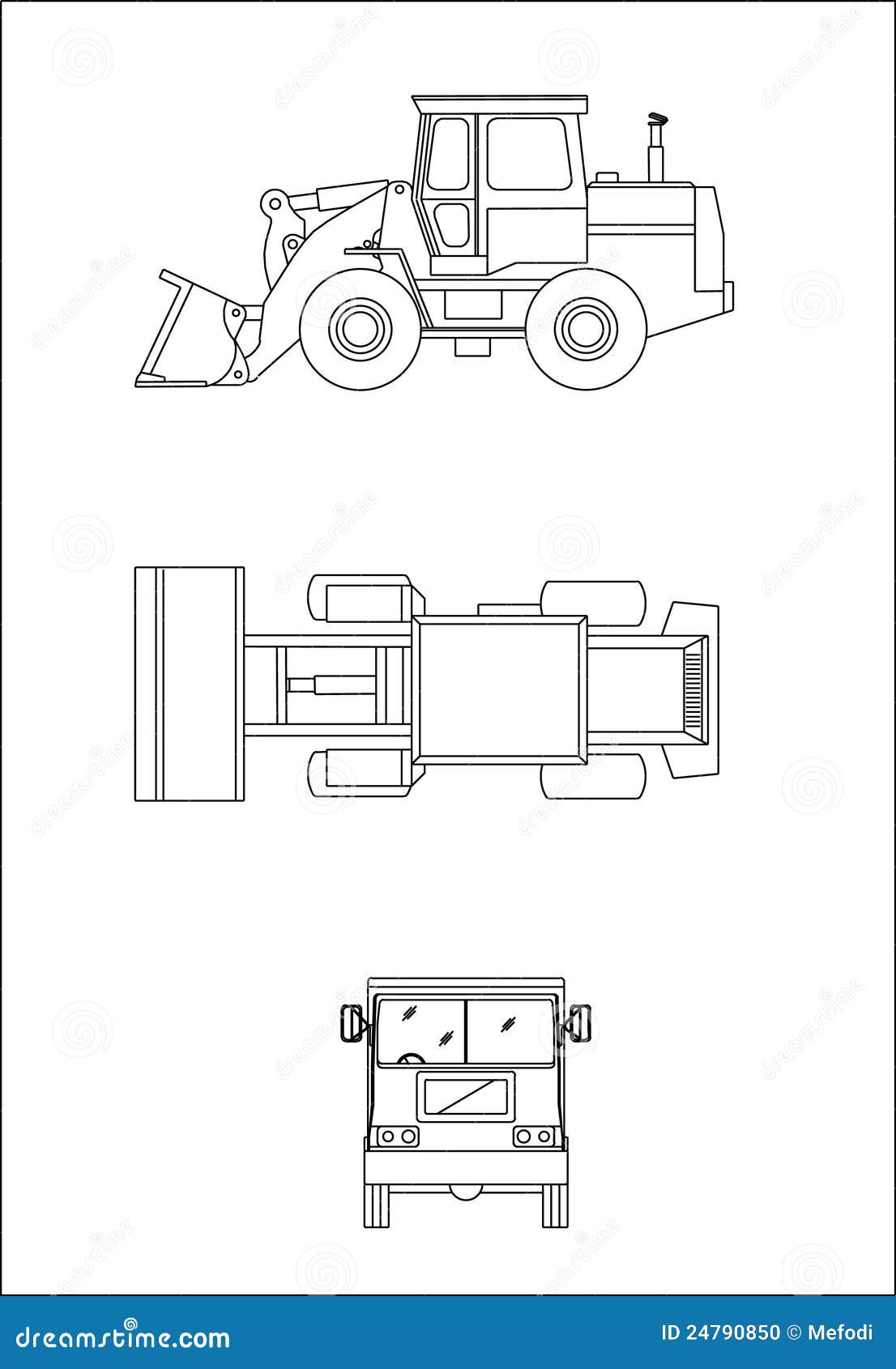 Loader and truck stock vector. Illustration of backhoe - 24790850