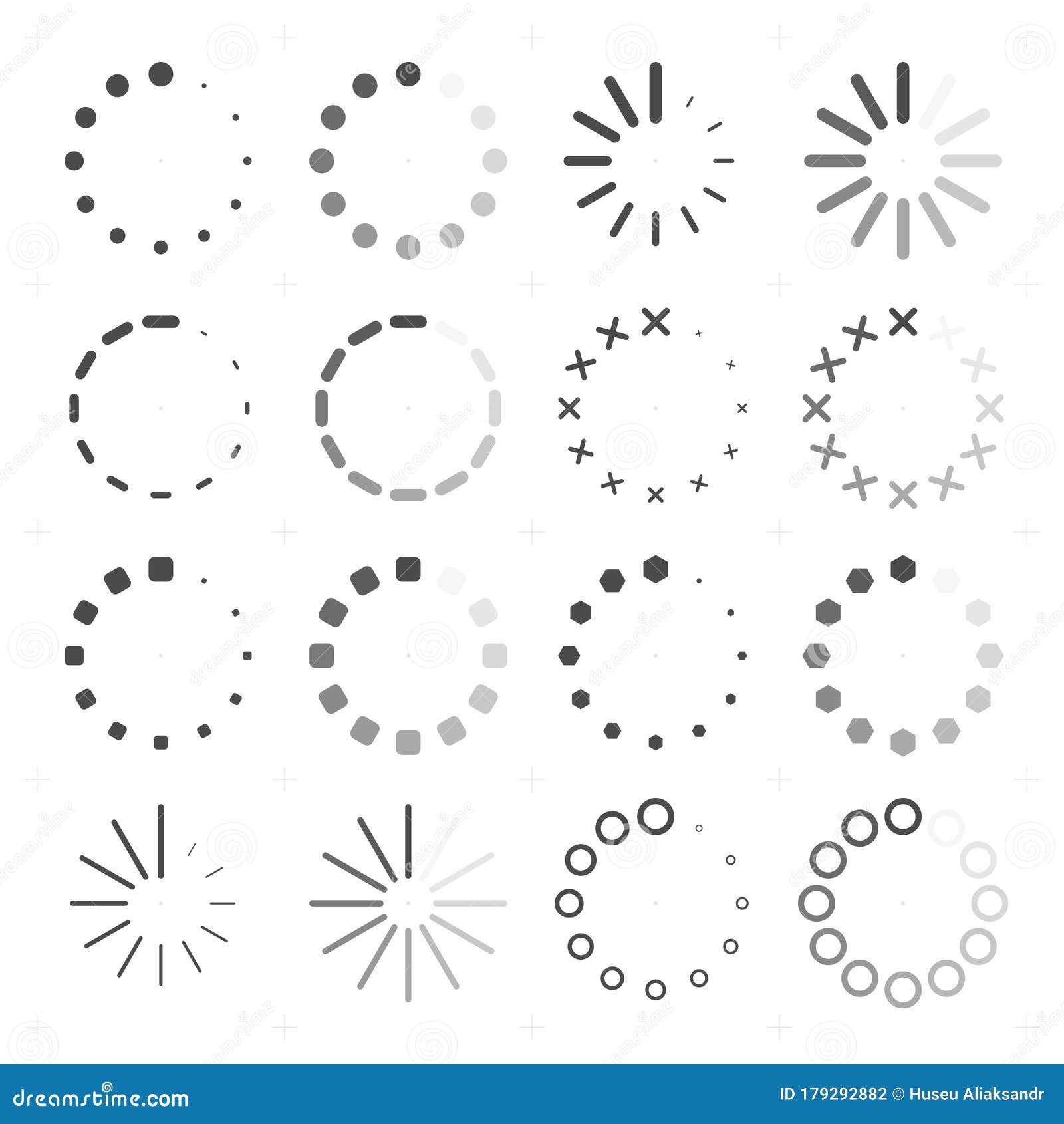 Loading Indicators Set 9 Colors - V1 Stock Image | CartoonDealer.com ...